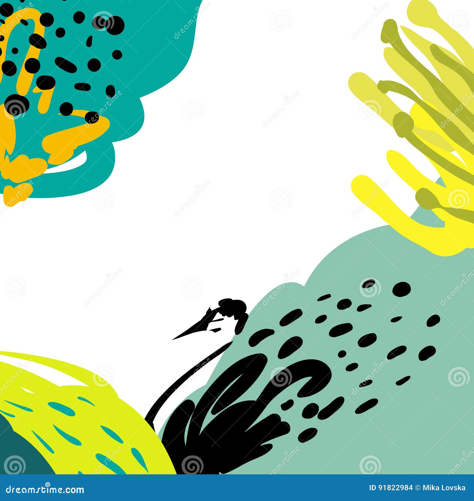 Vector Stylized Background Hand-drawn Illustration. Simple Shape ...