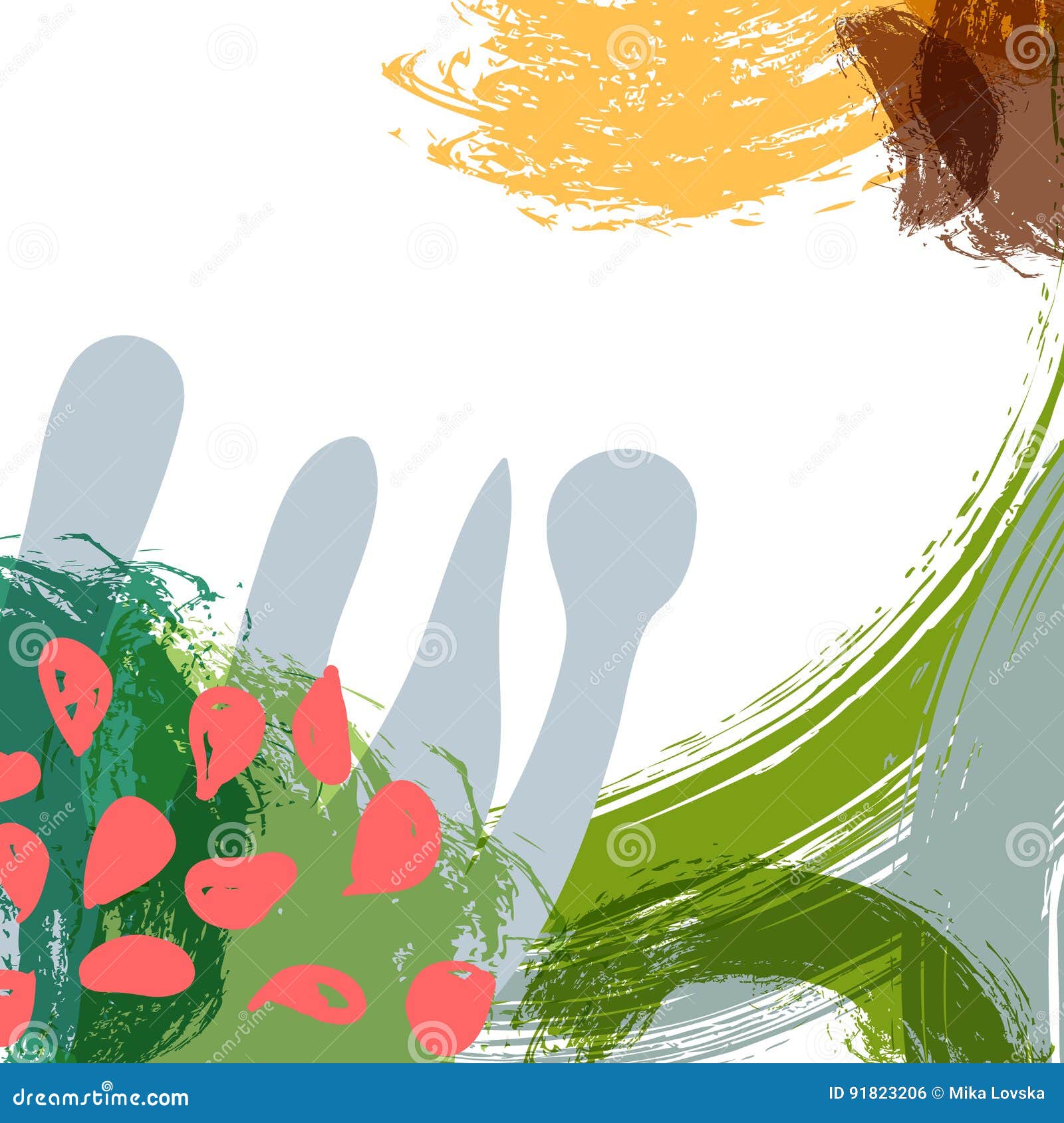 Vector Stylized Background Hand-drawn Illustration. Simple Shape ...