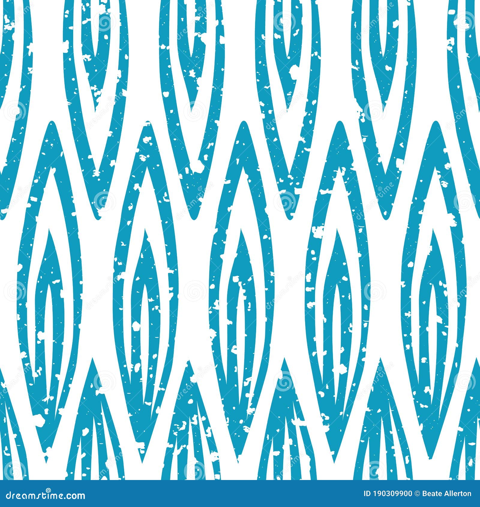 Vector Stylized Blue Leaves Geometric Seamless Vector Pattern ...