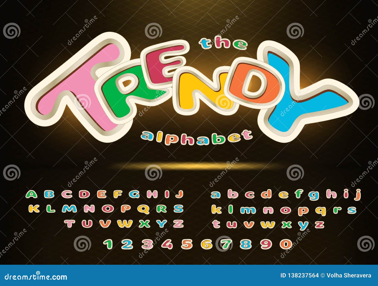 Vector of Stylized Colorful and Creative Alphabet Stock Vector ...