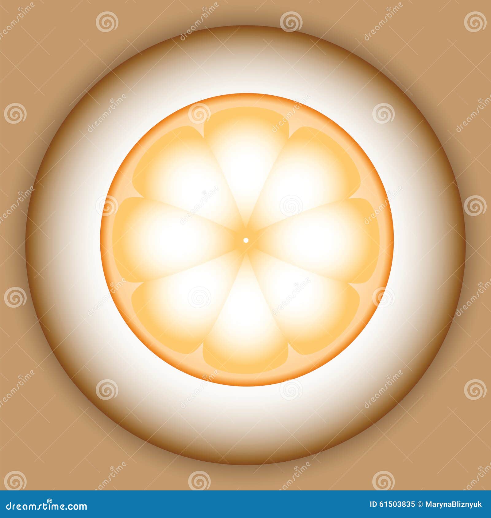 Vector Stylized Image of Orange Stock Vector - Illustration of object ...
