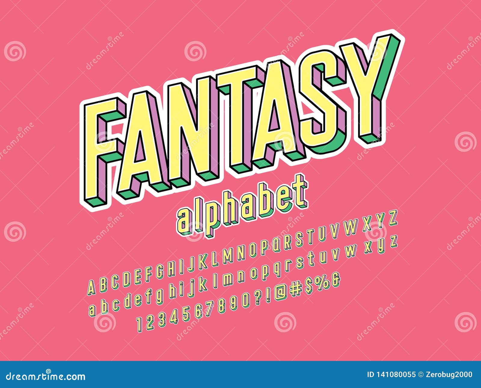 Fantasy font stock vector. Illustration of text, design - 141080055