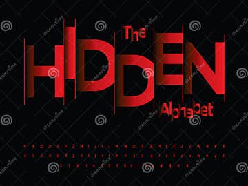 Hidden font stock vector. Illustration of sign, uppercase - 143418448
