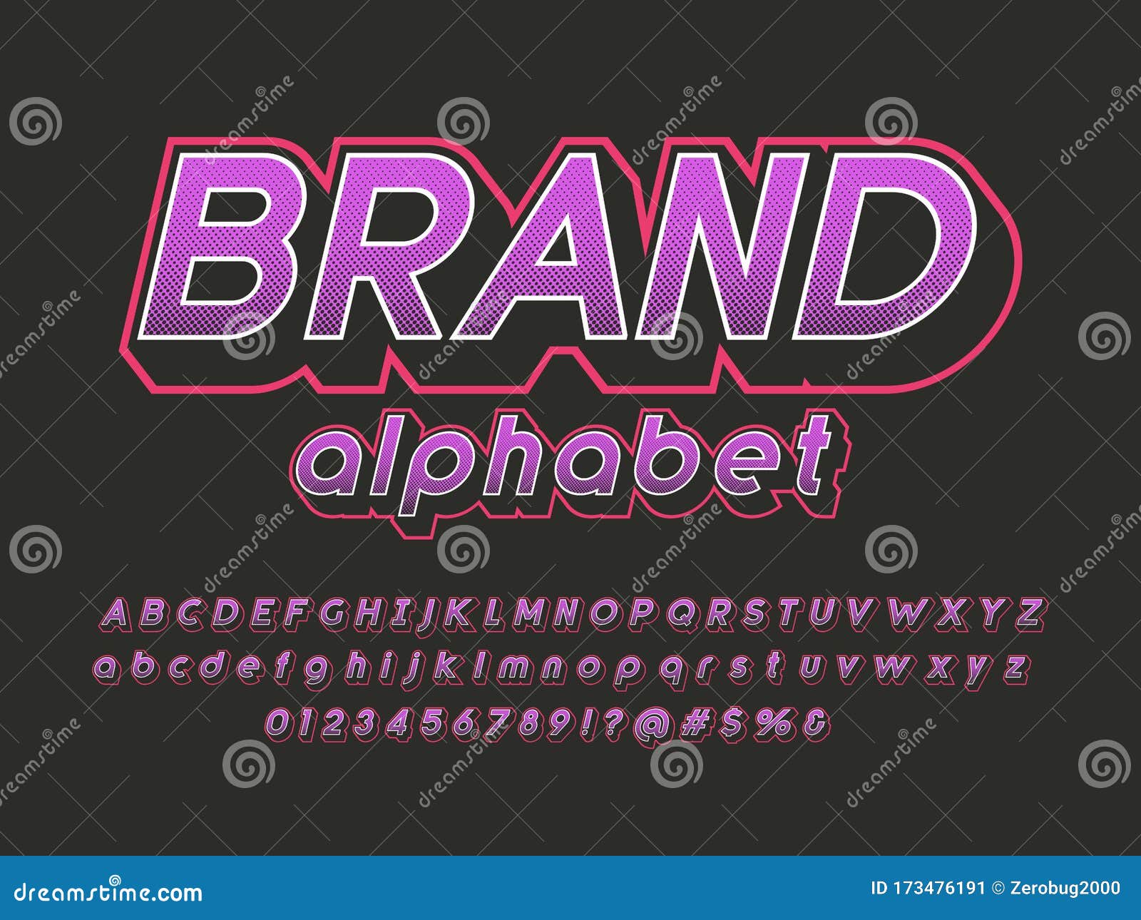 Stylized font stock vector. Illustration of typographic - 173476191