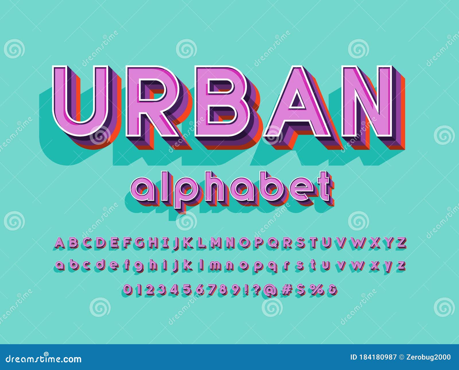 Stylized font stock vector. Illustration of text, stylized - 184180987