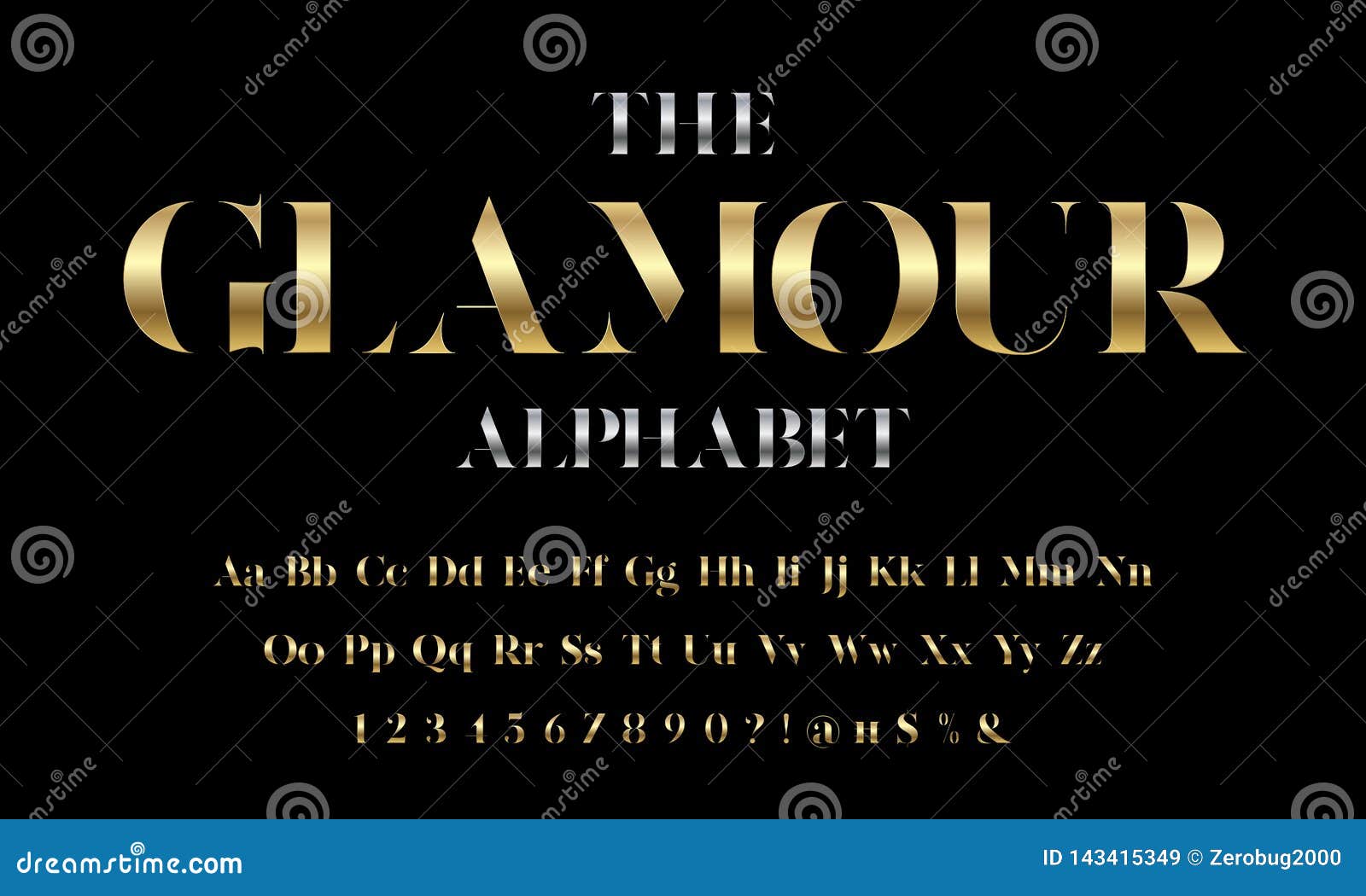 Glamour Font Stock Vector Illustration Of Glamorous 143415349