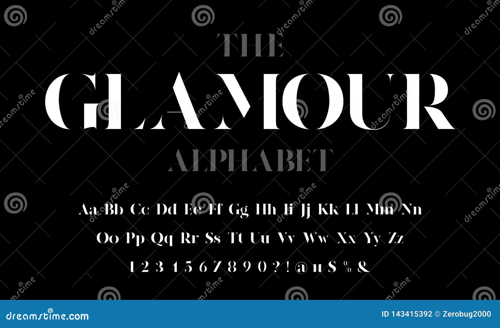 Glamour font stock vector. Illustration of stylish, modern - 143415392