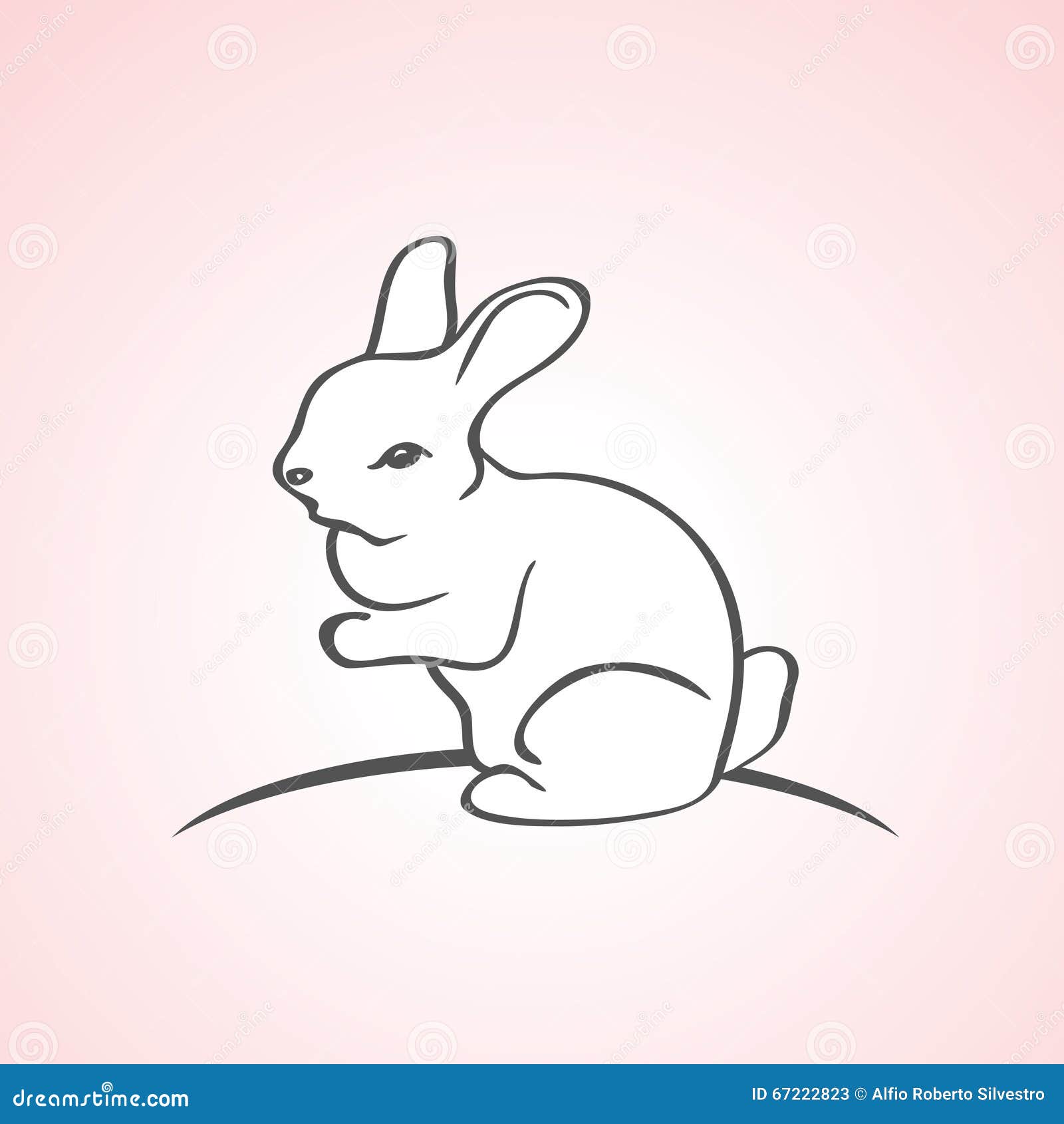 Vector stylized rabbit stock illustration. Illustration of white - 67222823