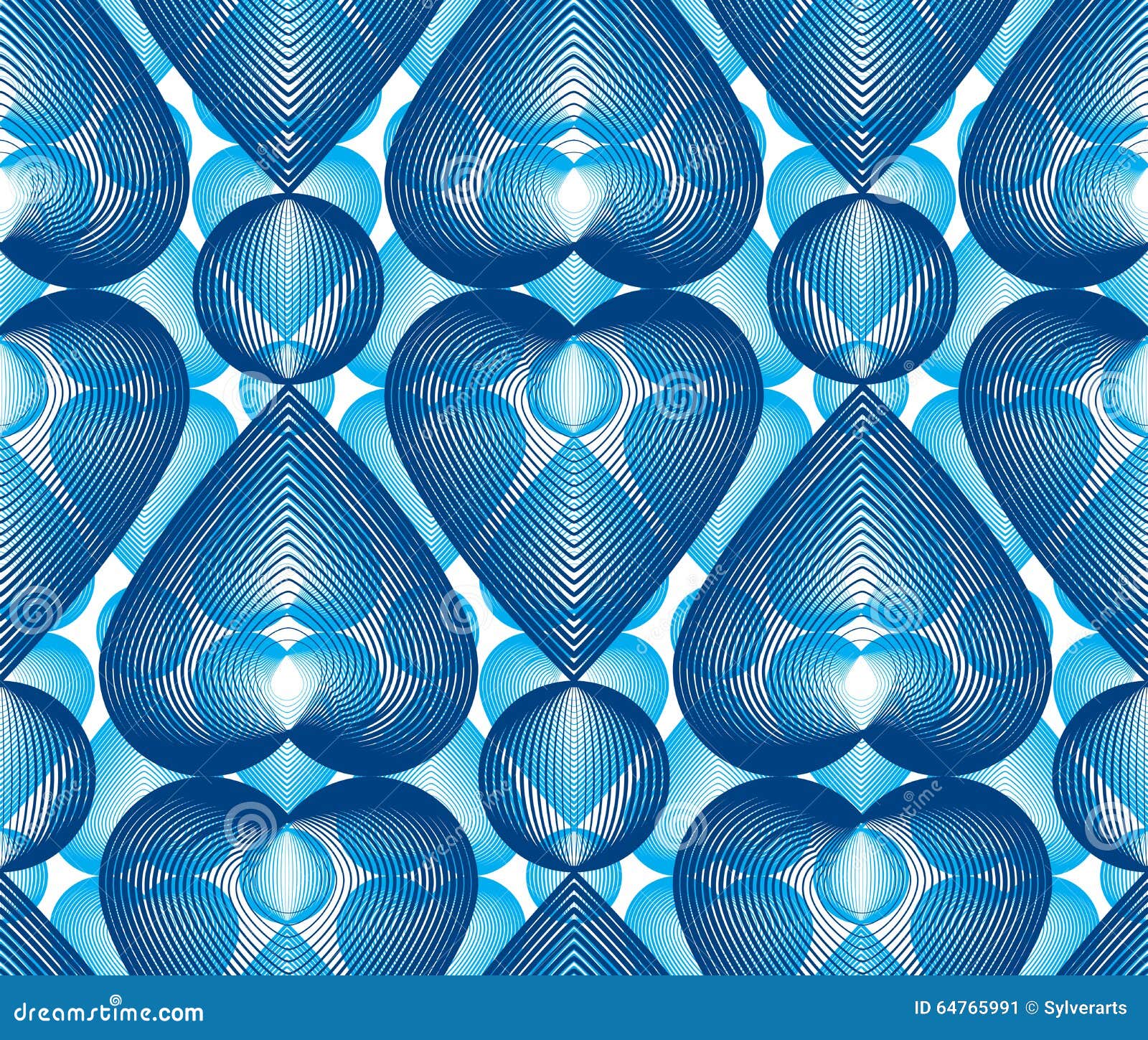 Vector Stylized Seamless Backdrop, Romantic Theme. Graphic Strip Stock ...