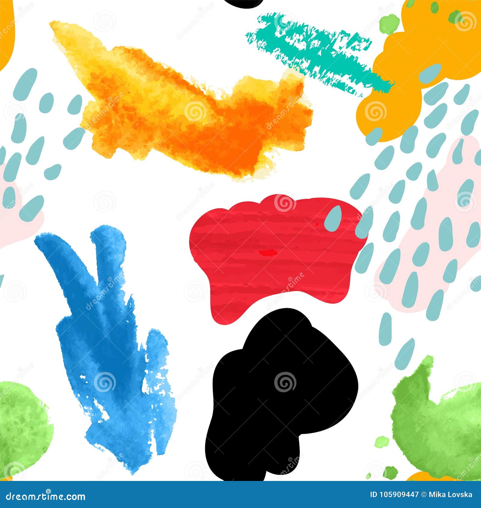 Vector Stylized Seamless Pattern Background Hand-drawn Illustration ...