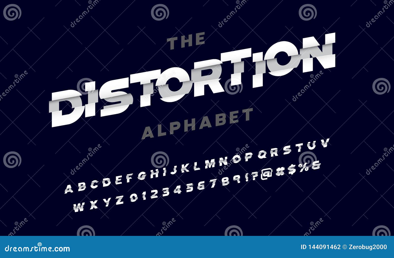 Shredded font stock vector. Illustration of poster, style - 144091462