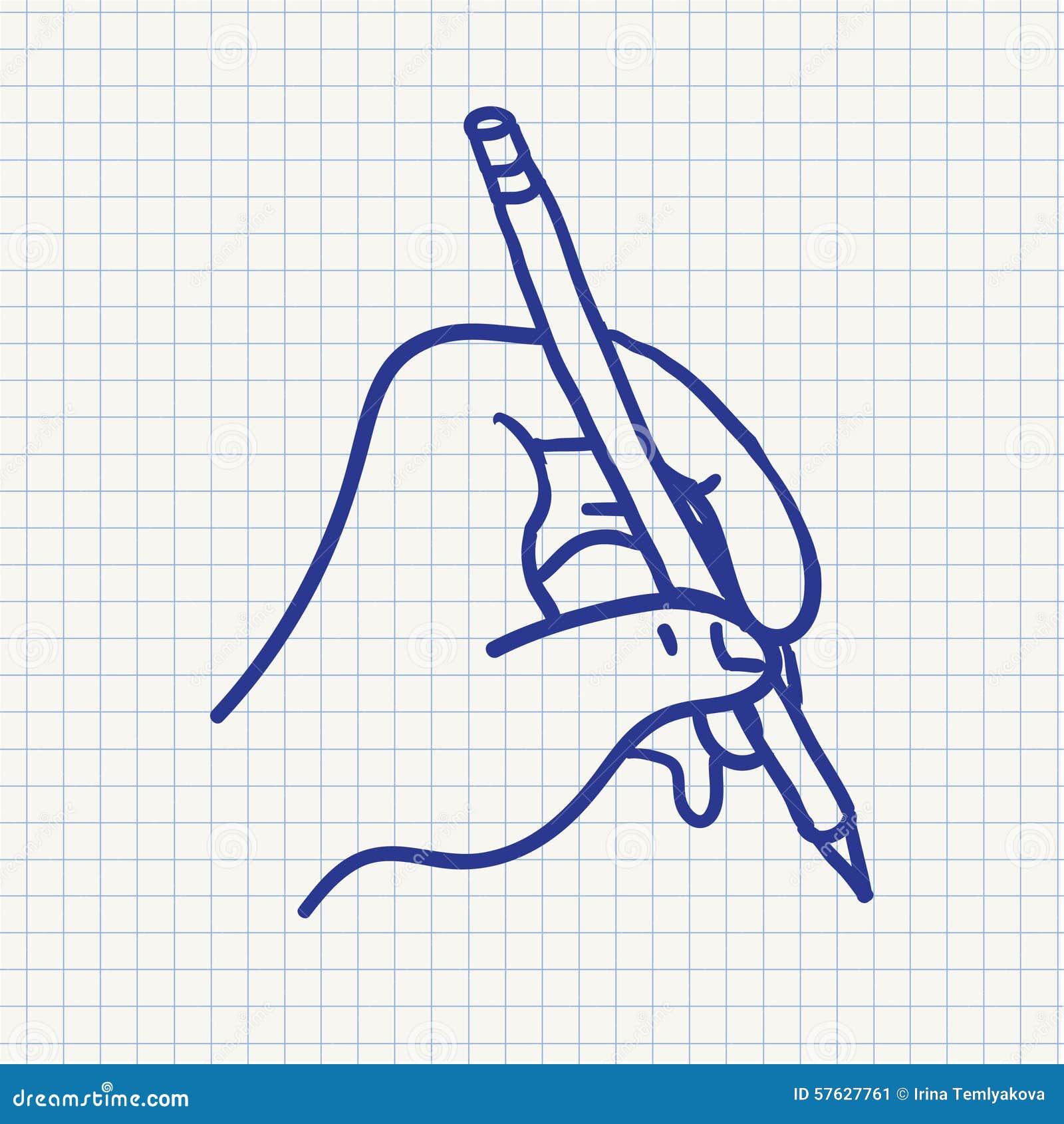 Vector Stylized Writing Hand Stock Vector - Illustration of element ...