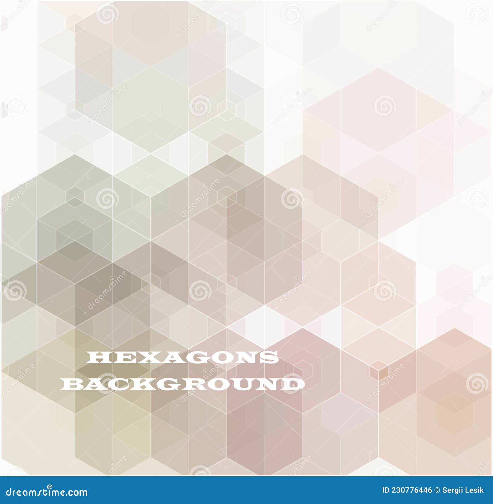 Vector Subtle Light Beige Abstract Geometric Hexagonal Background Stock ...