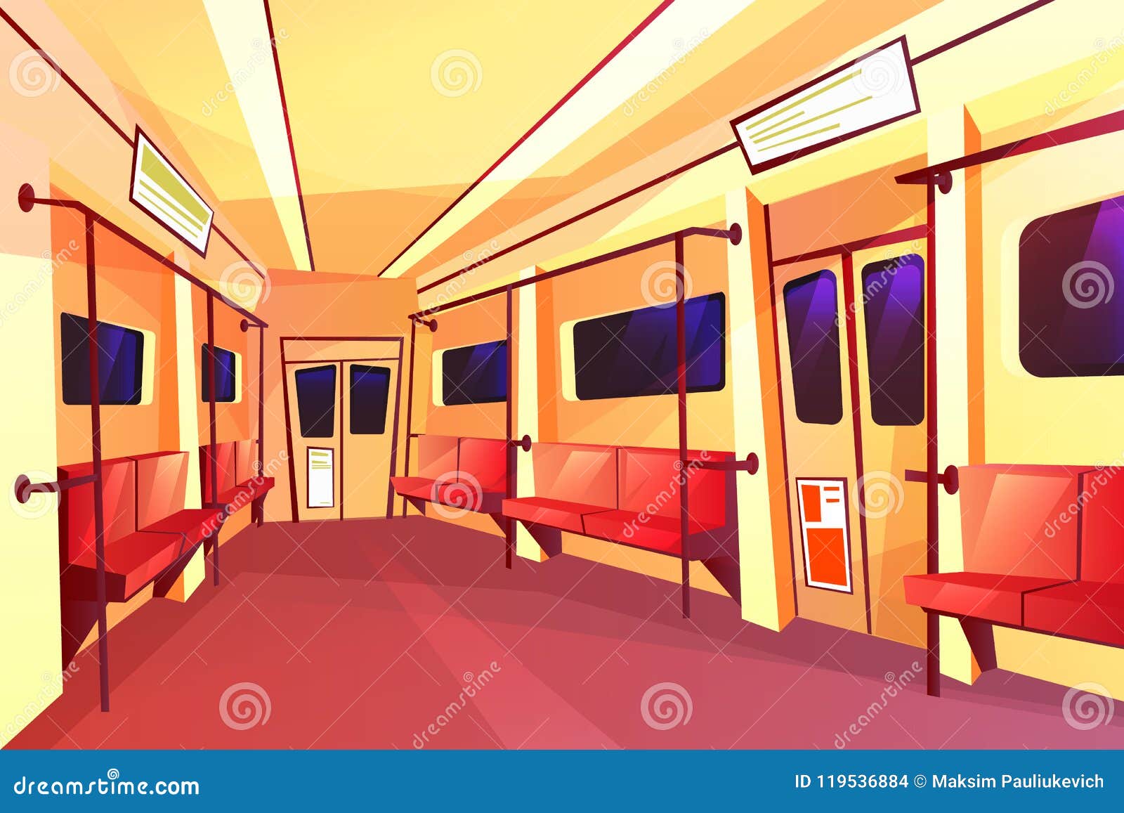 Subway Train Empty Seat Stock Illustrations – 529 Subway Train Empty ...