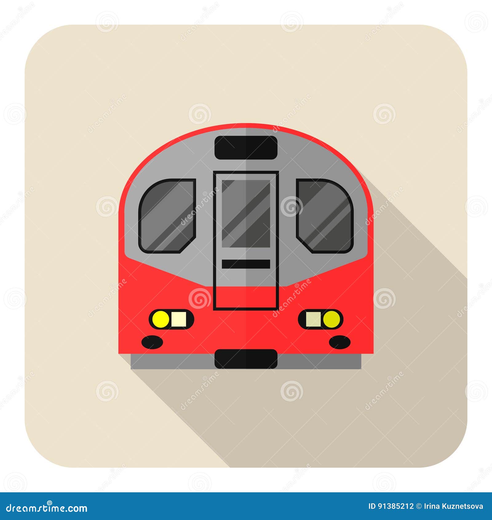Vector subway train stock vector. Illustration of locomotive - 91385212