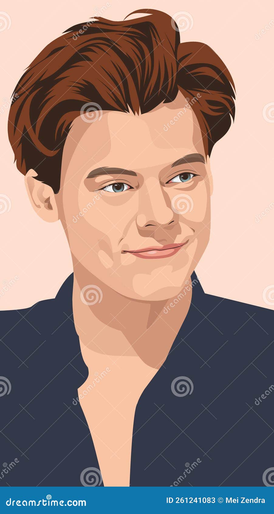 Harry Styles Vector Portrait Illustration | CartoonDealer.com #261241083