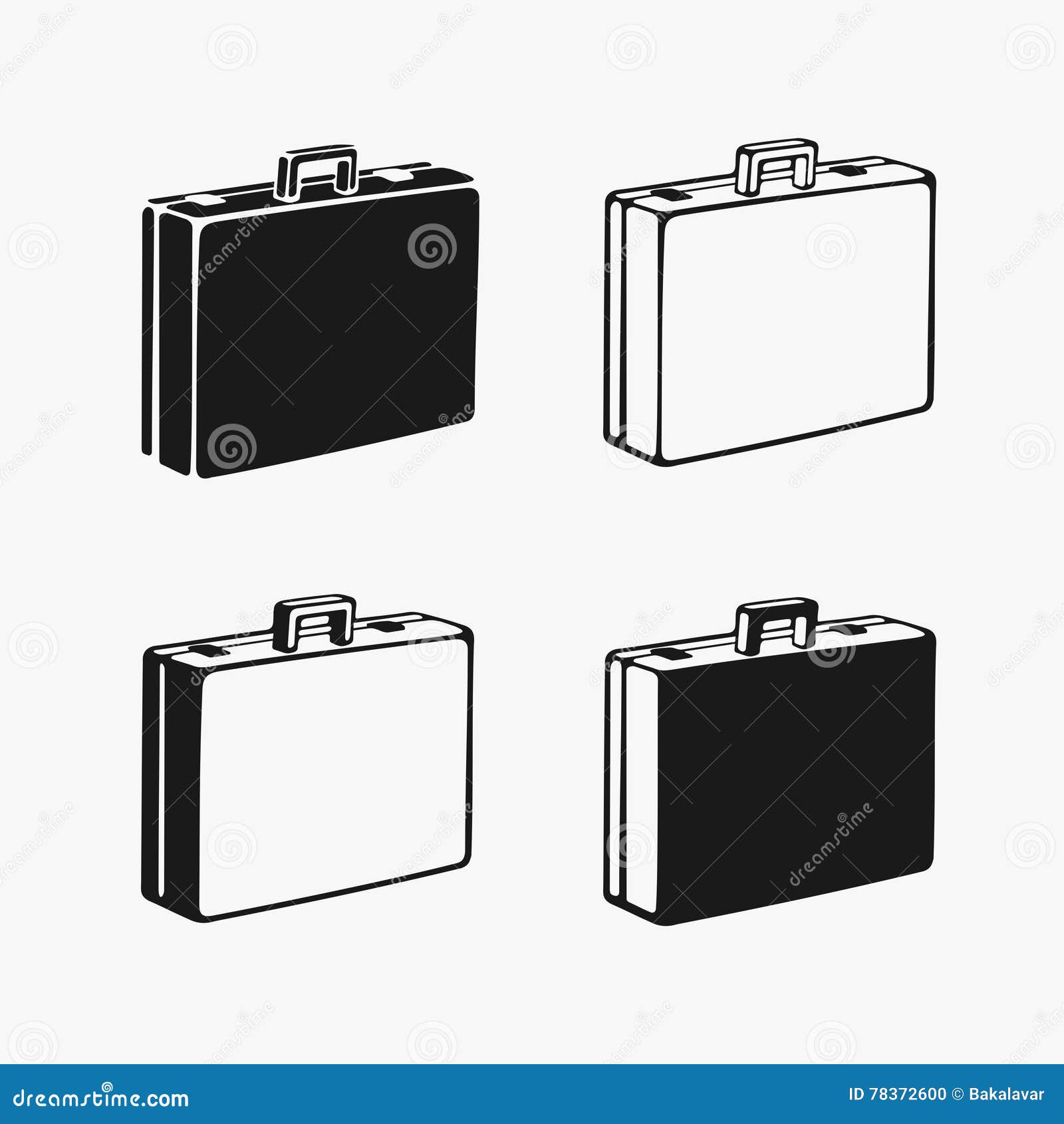 Vector Suitcase With Stickers. Retro Suitcase With Metal Corners ...