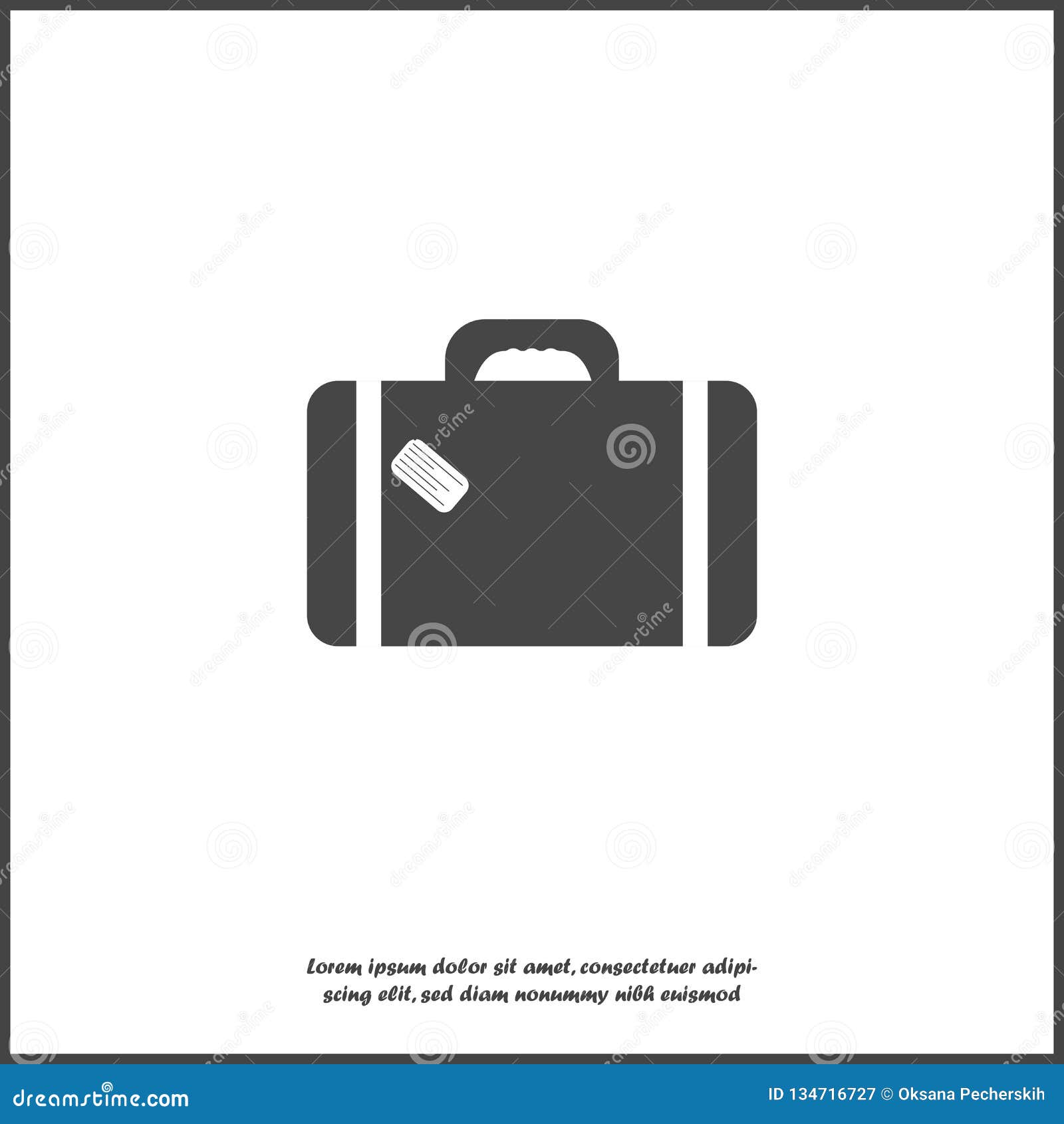 Vector Suitcase Icon on White Isolated Background Stock Vector ...