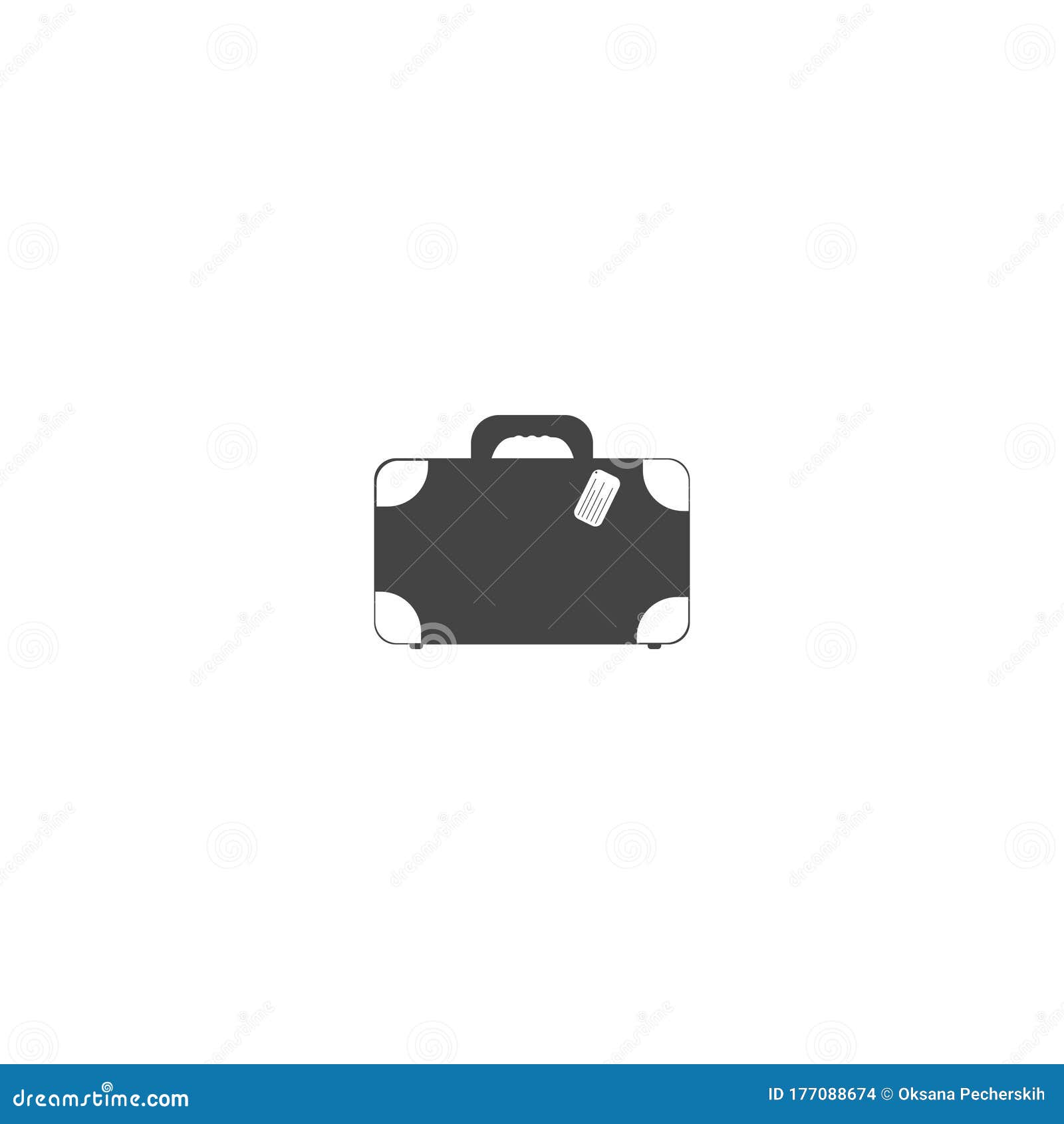 Vector Suitcase Icon on White Isolated Background Stock Vector ...