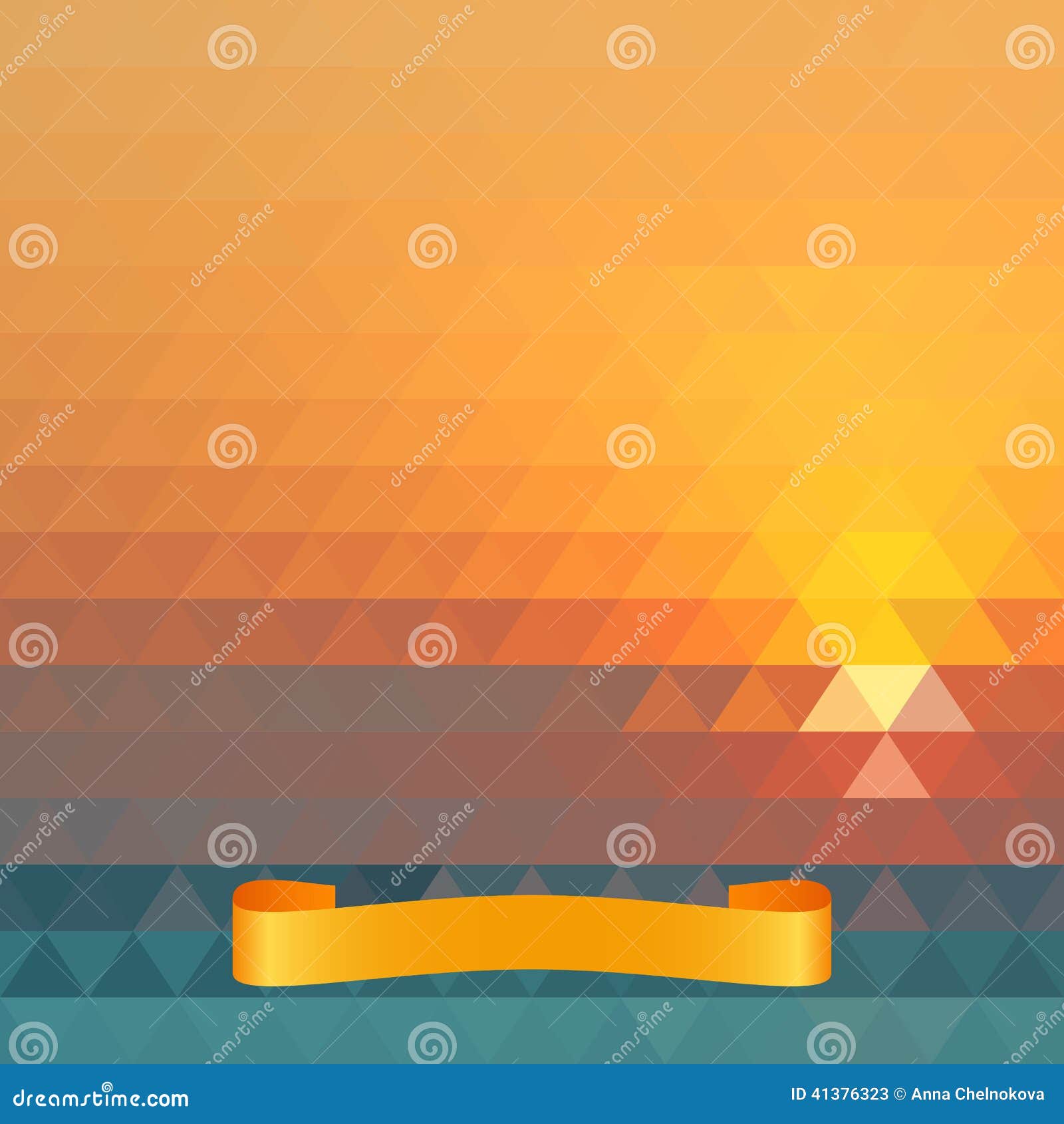 Vector Summer Geometric Background. Stock Vector - Illustration of card ...