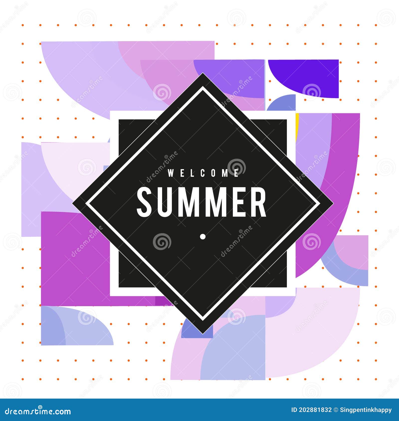 Vector Summer Geometric Pattern Banner Stock Illustration ...