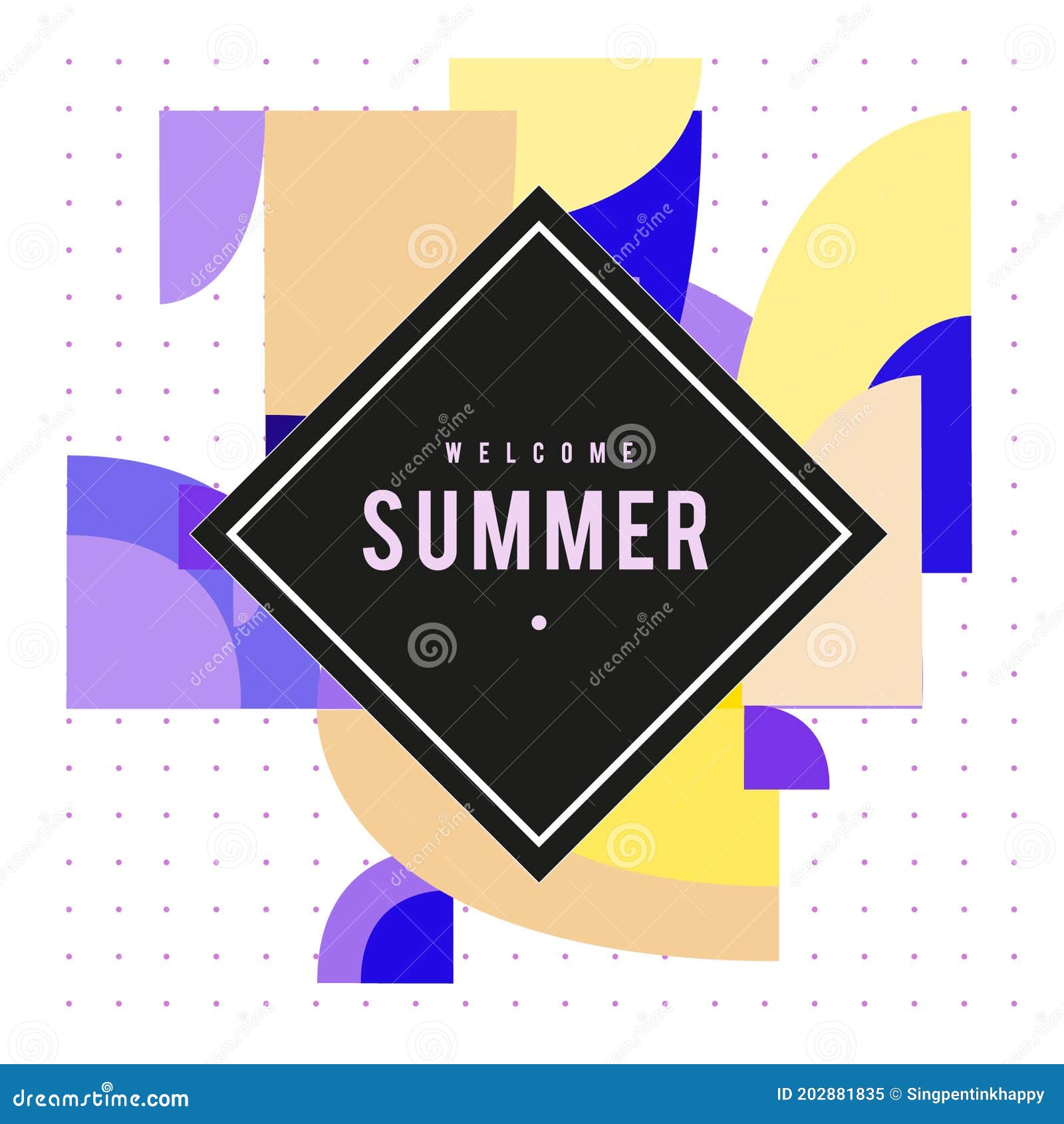 Vector Summer Geometric Pattern Banner Stock Illustration ...