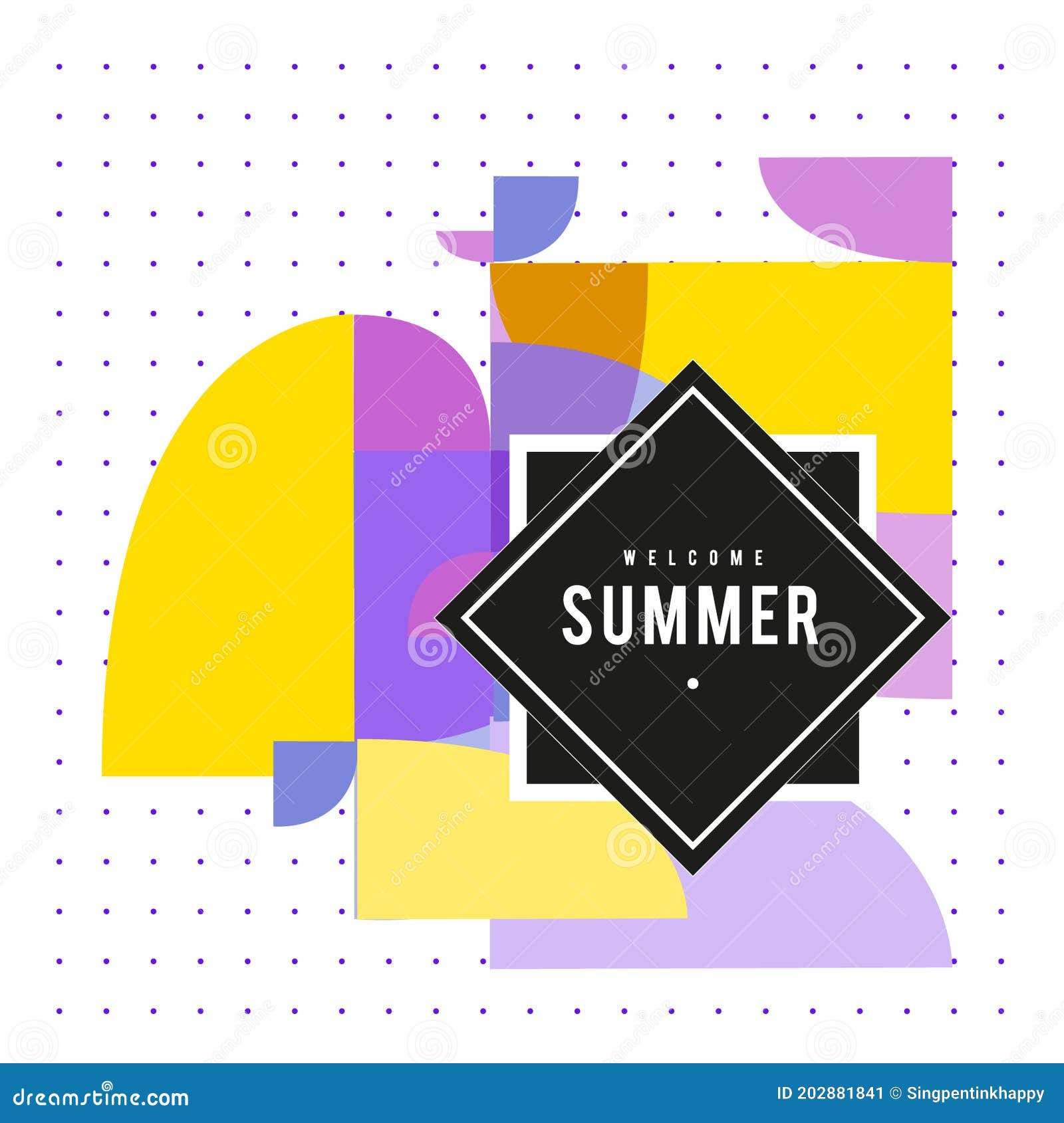 Vector Summer Geometric Pattern Banner Stock Illustration ...