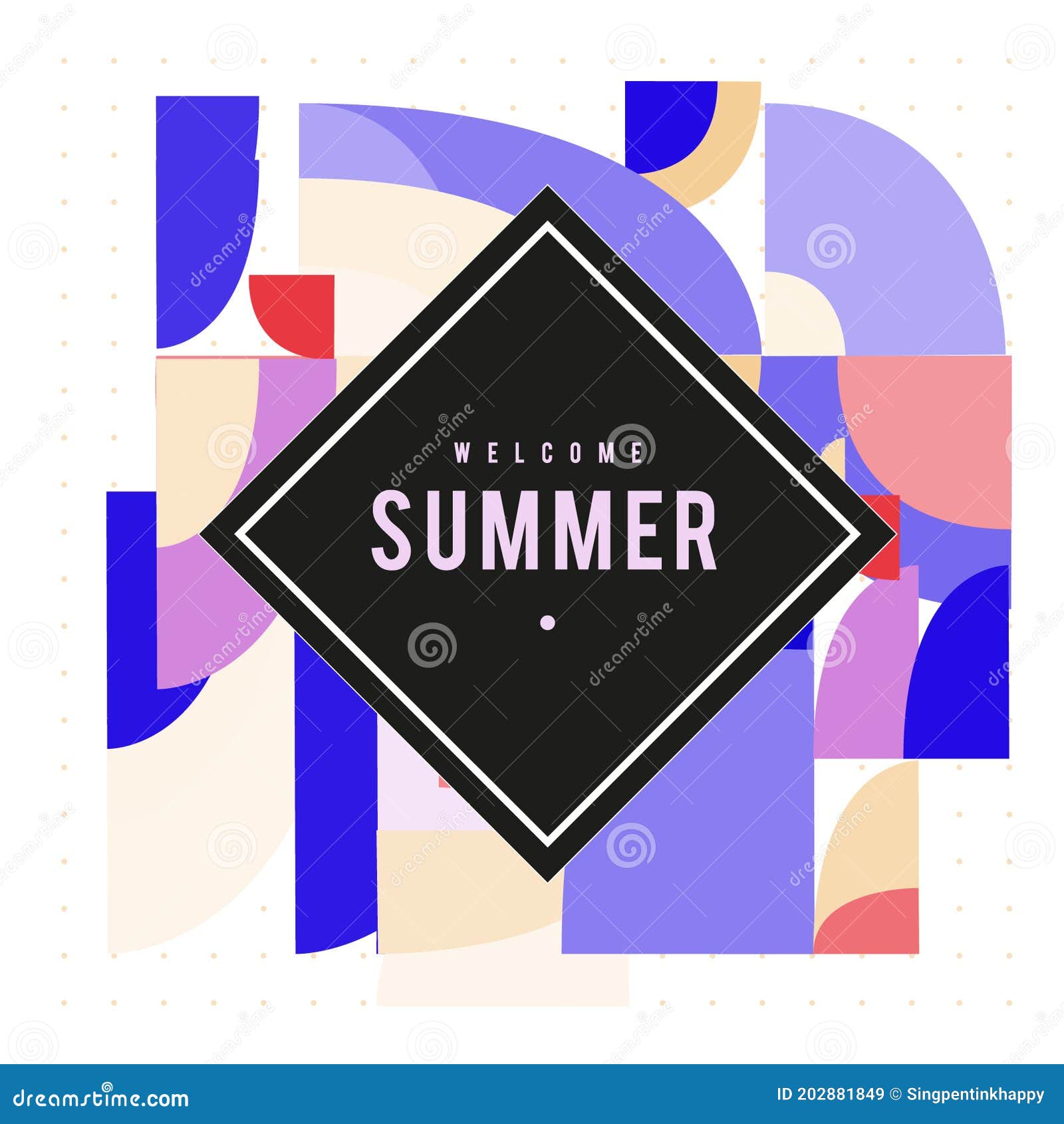 Vector Summer Geometric Pattern Banner Stock Illustration ...