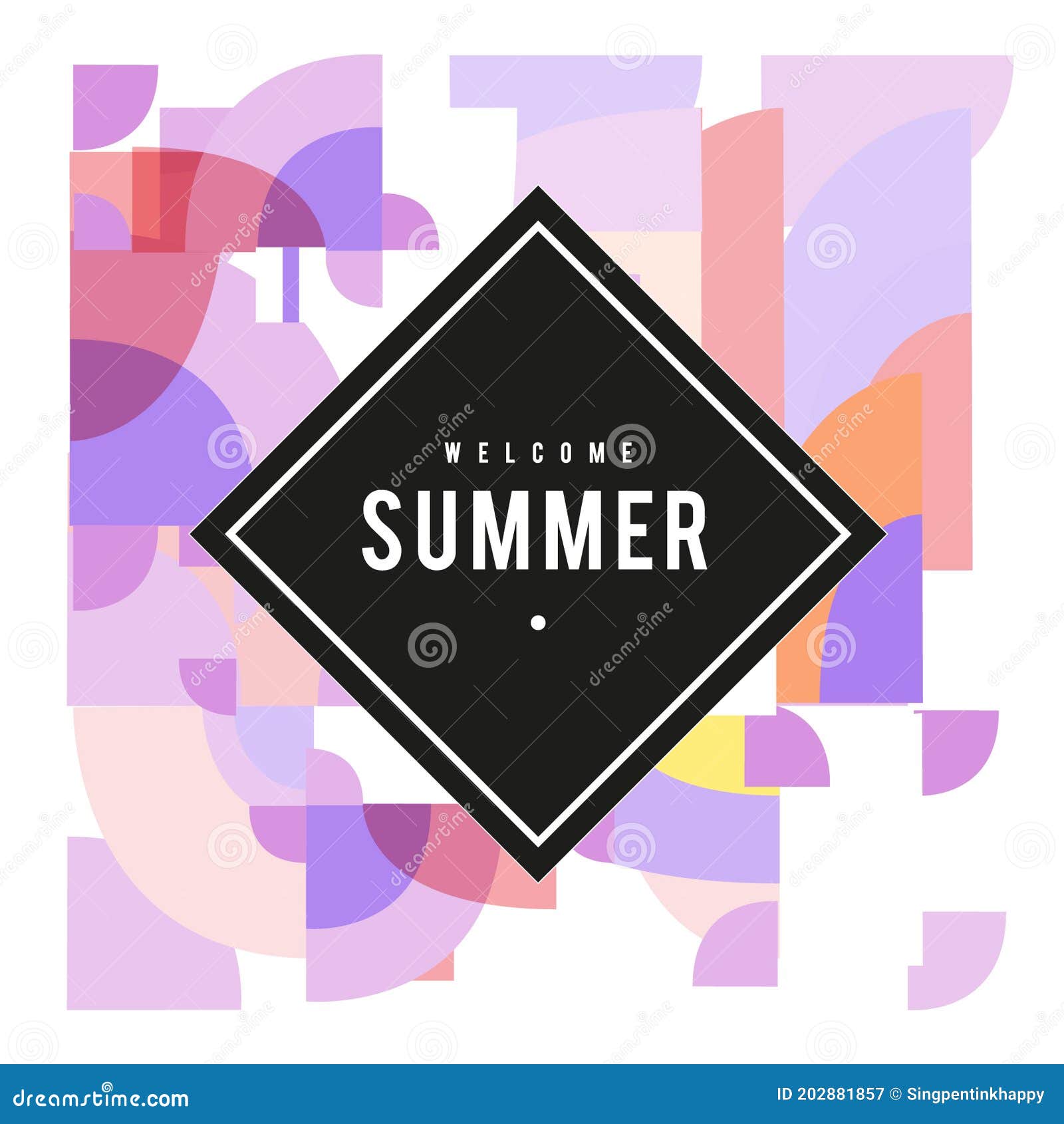 Vector Summer Geometric Pattern Banner Stock Illustration ...