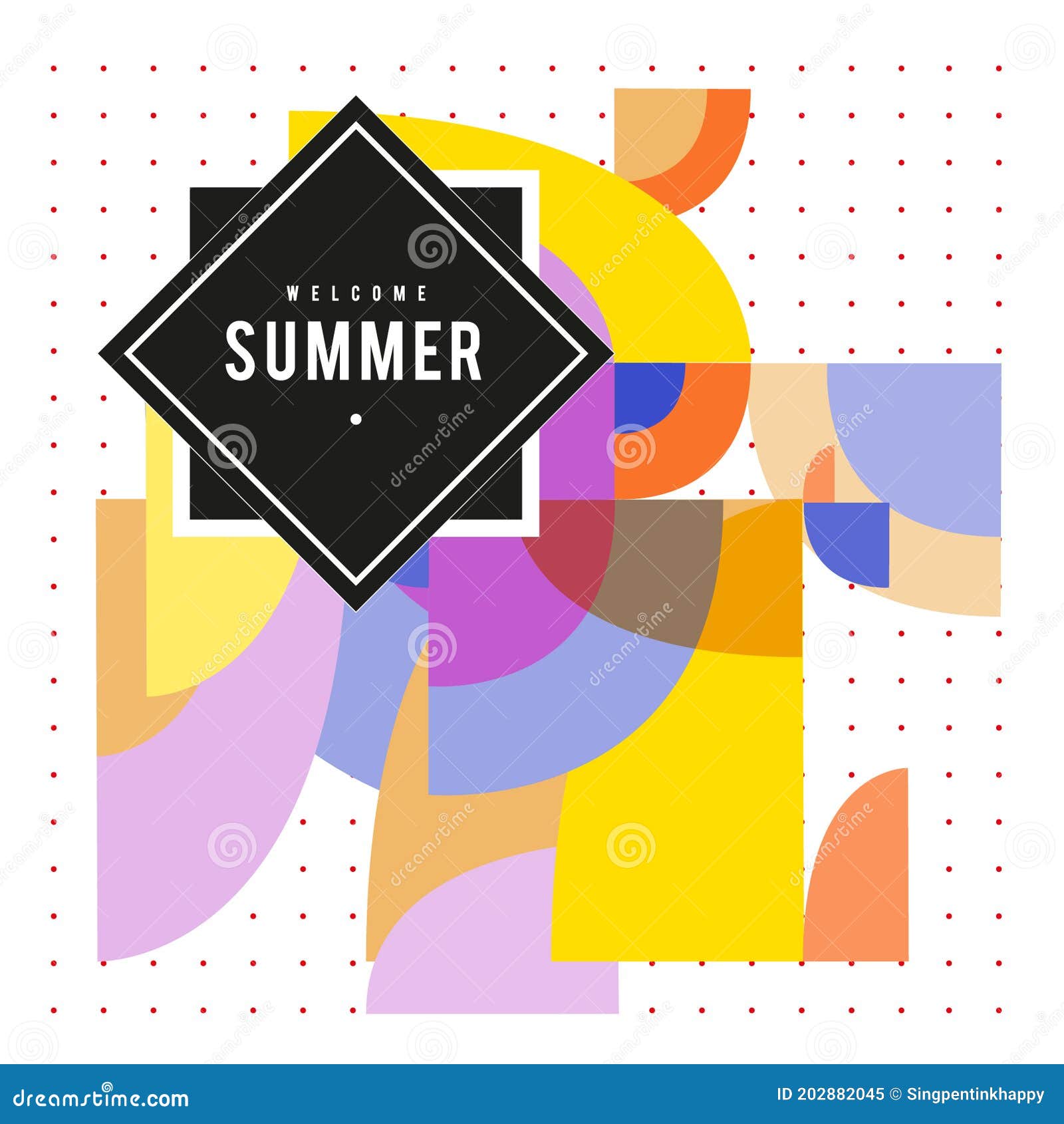 Vector Summer Geometric Pattern Banner Stock Illustration ...