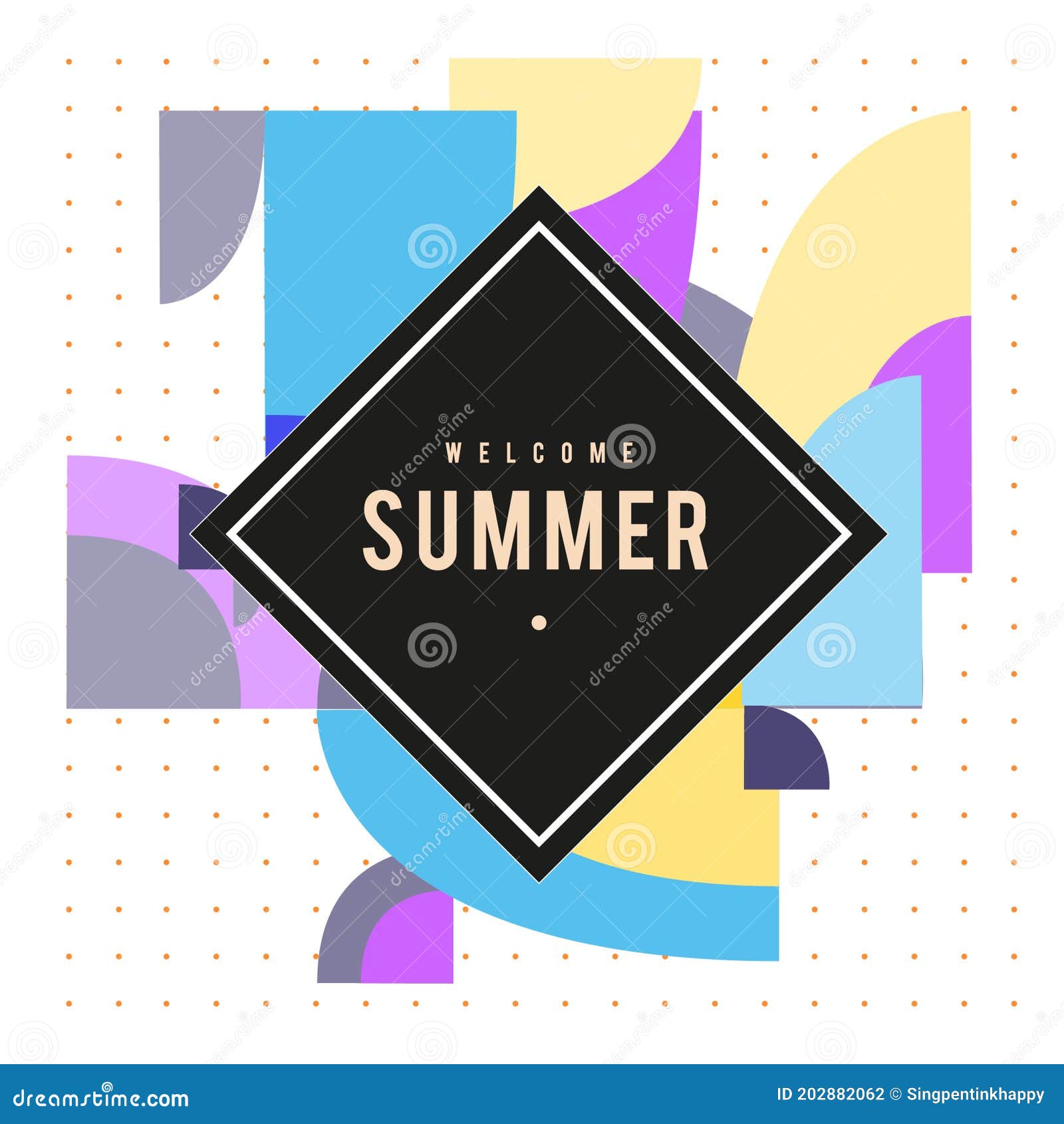 Vector Summer Geometric Pattern Banner Stock Illustration ...
