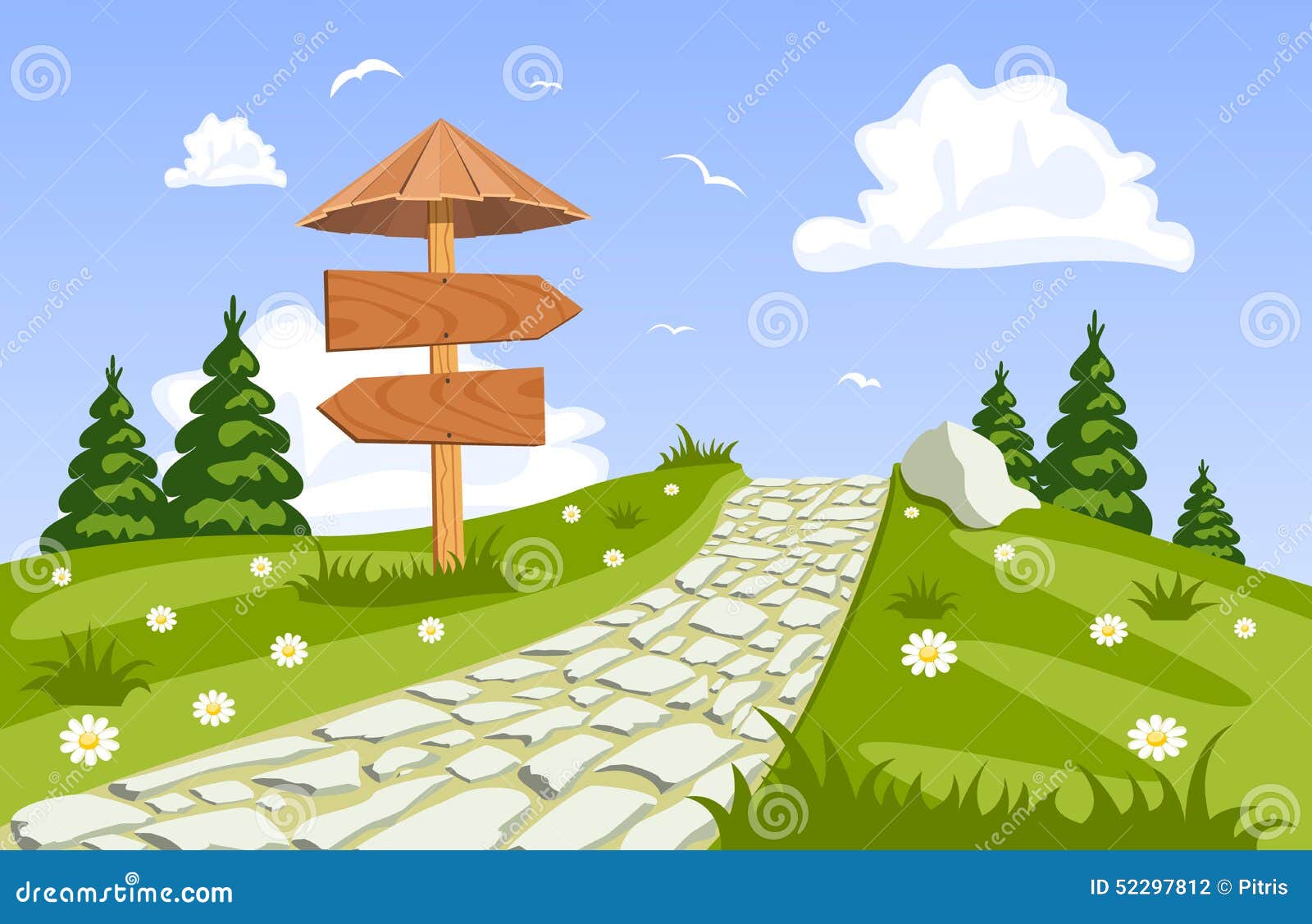 Cartoon Pathway Clip Art