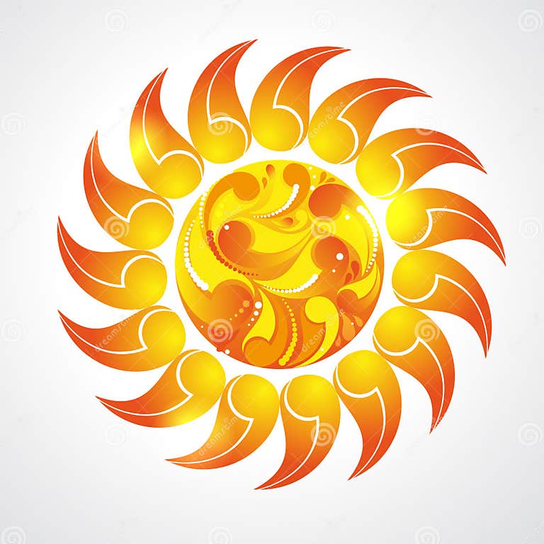 Vector sun stock vector. Illustration of decoration, shine - 21222252