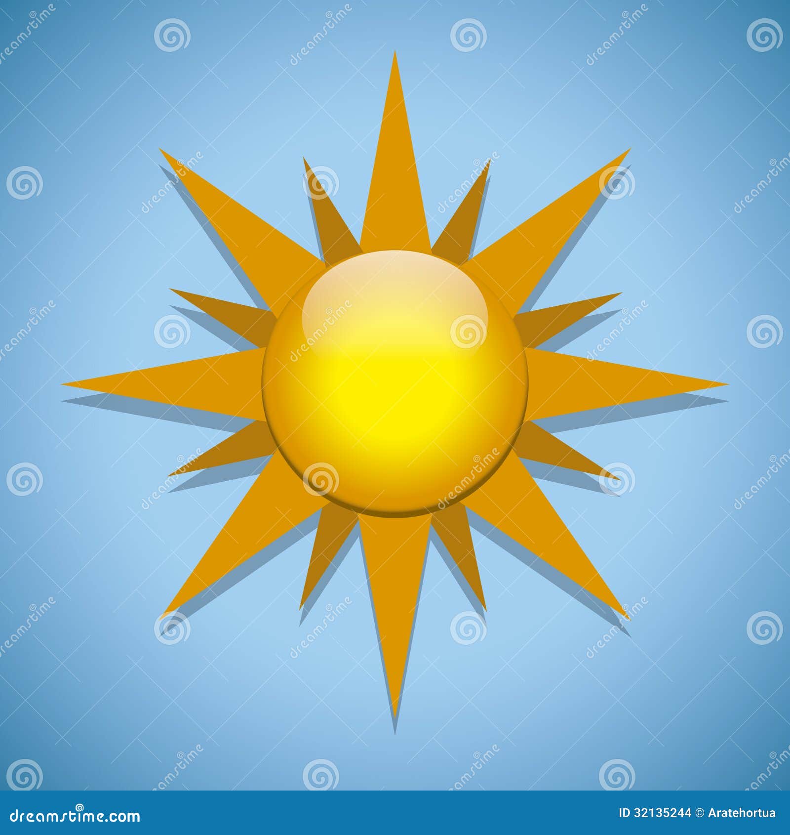 Vector Sun stock vector. Illustration of star, element - 32135244
