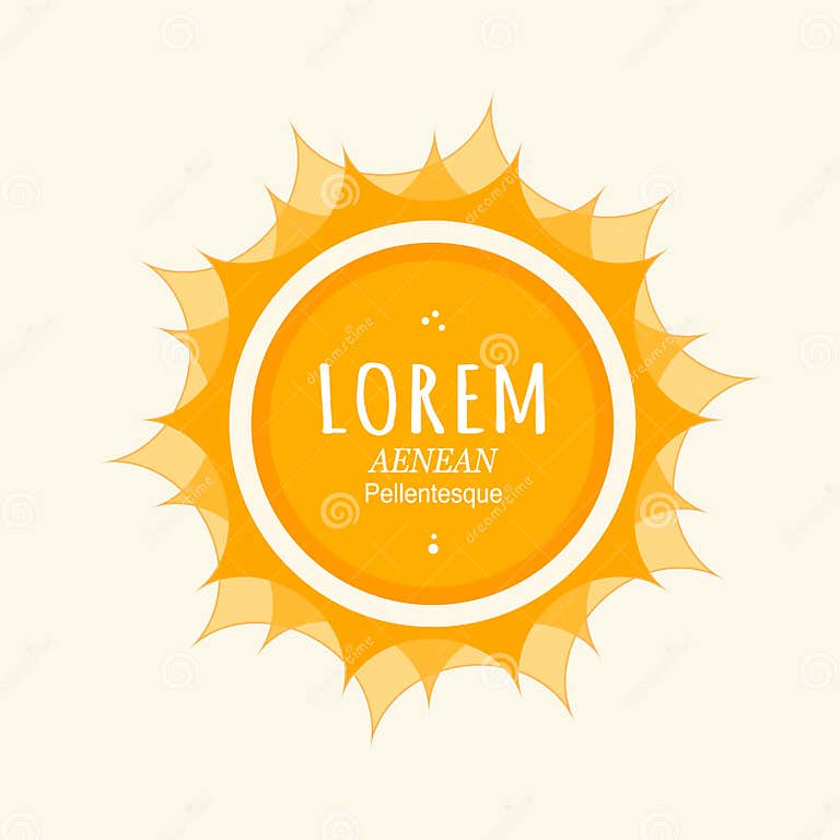 Vector Sun Circle Frame. Sun Shape Flame. Stock Vector - Illustration ...