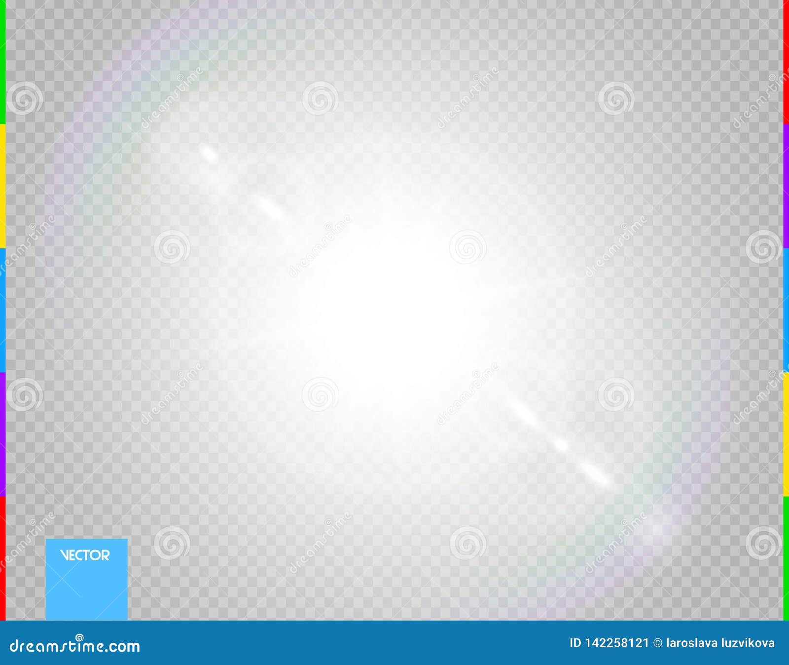 Sun Flash With Rays And Spotlight. Vector Transparent Sunlight Special ...