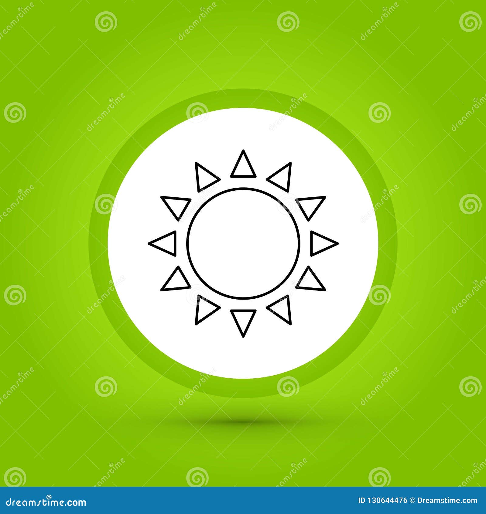 Vector Sun Icon in Creative Design with Elements for Mobile and Stock ...