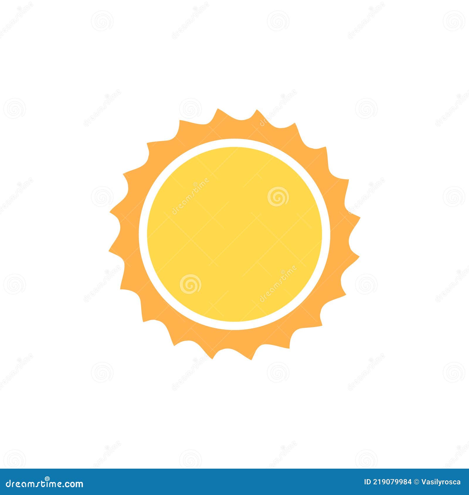 Vector Sun Icon Logo Cartoon. Sunshine Cute Abstract Sun Design Stock ...