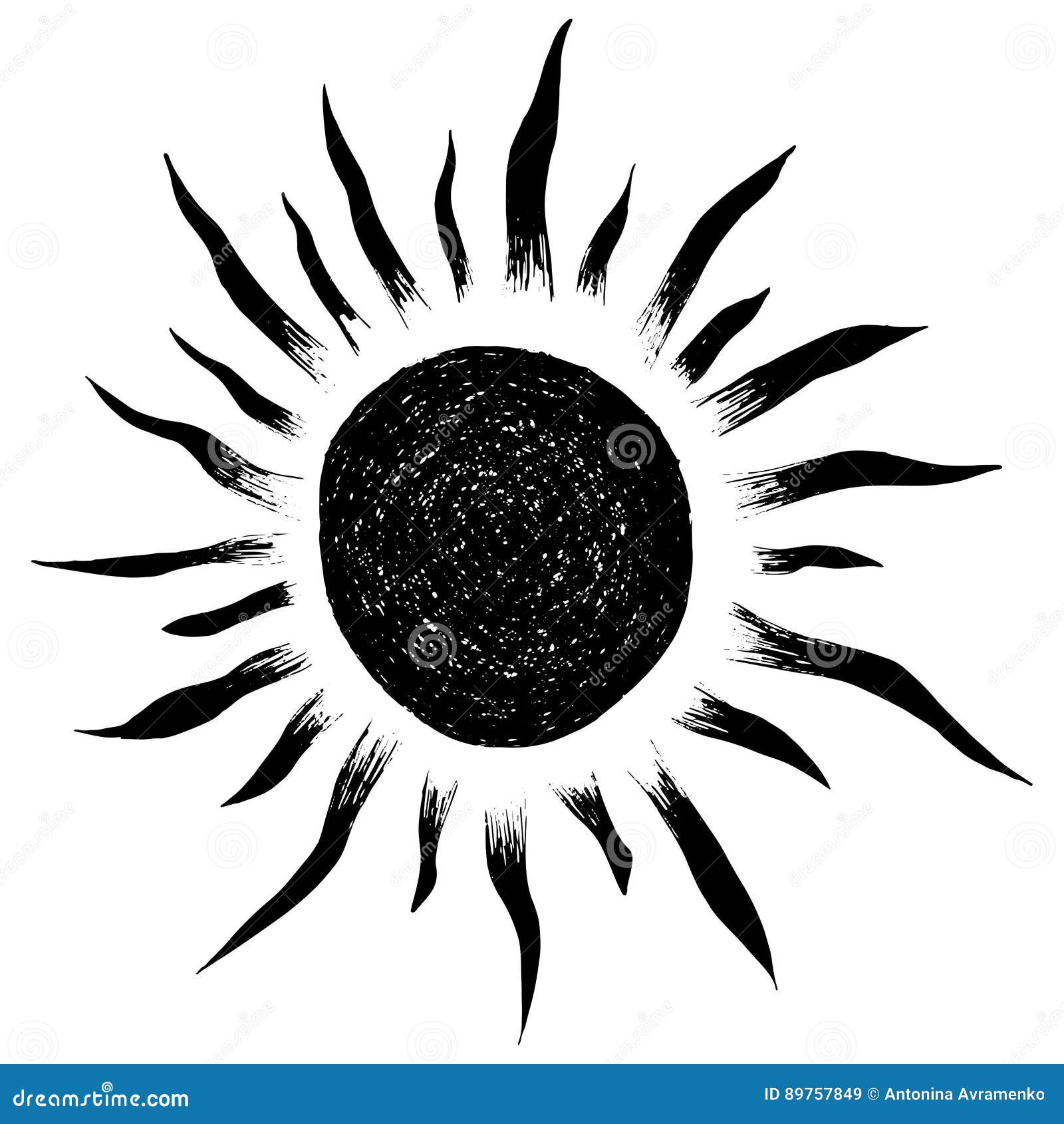 Vector sun illustration stock vector. Illustration of sunlight - 89757849