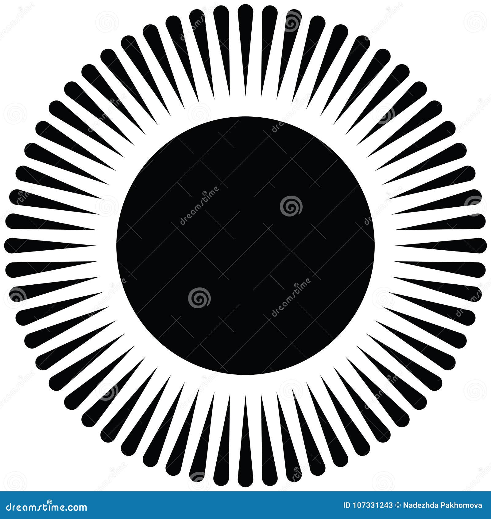 Vector Sun Isolated on White Background Stock Vector - Illustration of ...