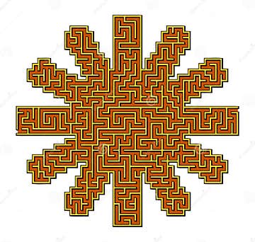 Vector Sun Maze stock vector. Illustration of wall, jumble - 278453573