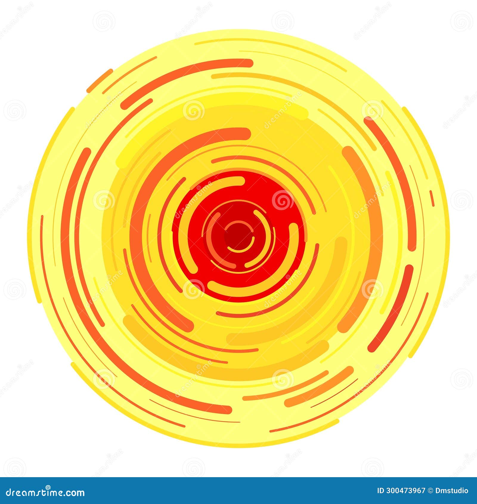 Red Concentric Ripple Circles Set Sonar Or Sound Wave Rings Collection