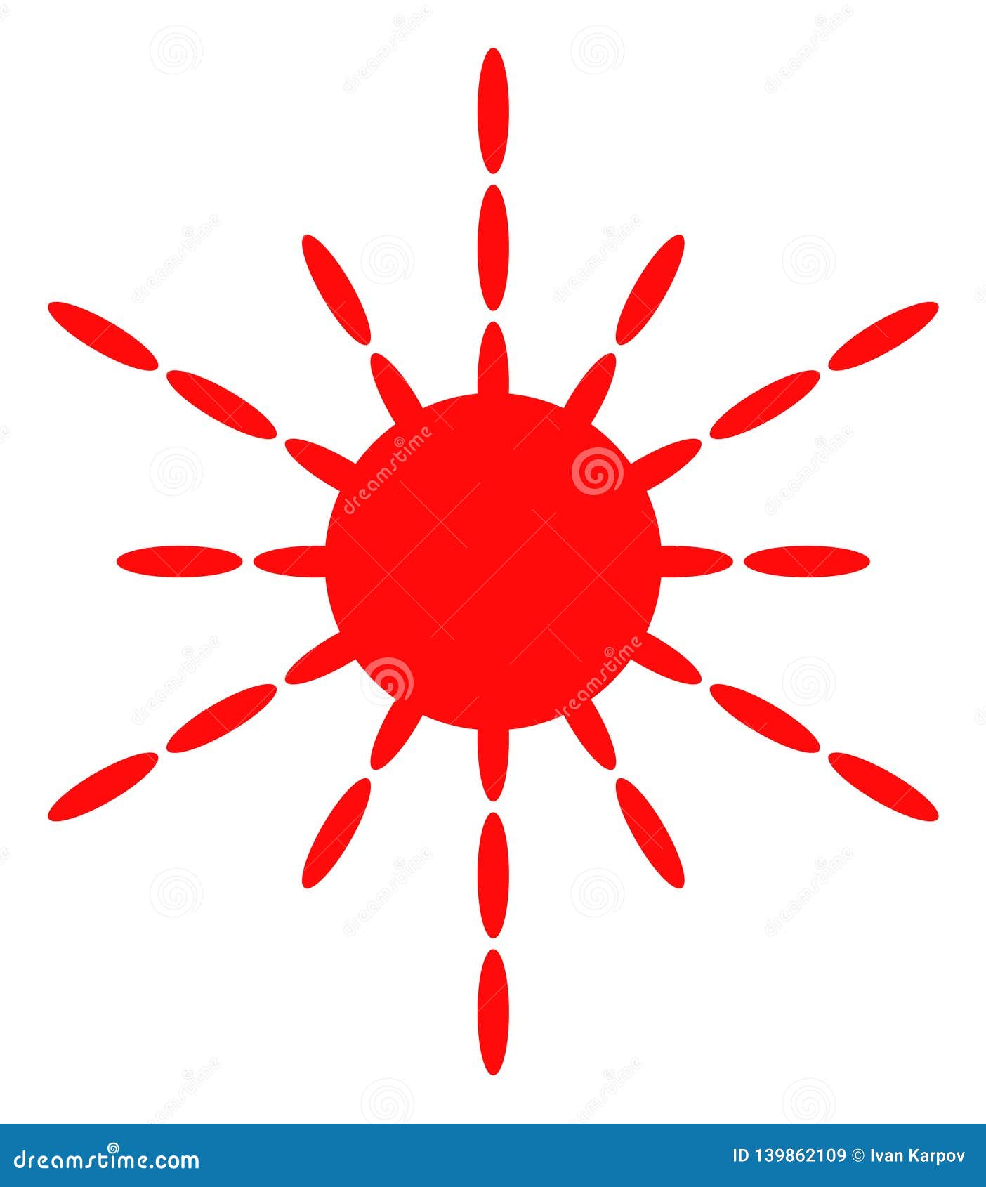 Vector Sun Rays Icon stock vector. Illustration of signal - 139862109
