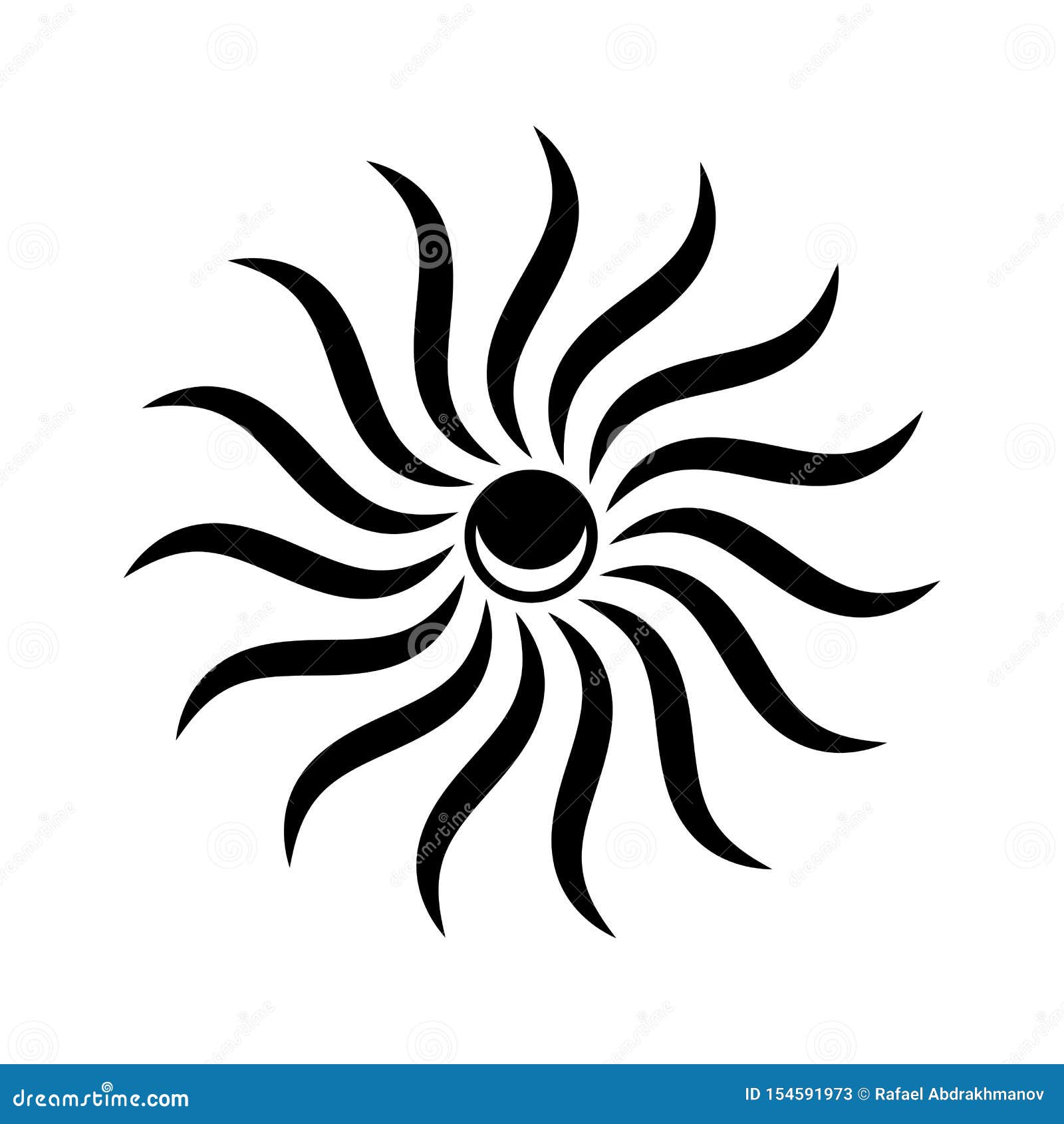 Vector Sun Rays Shine. Celtic Icon in the Form of an Inverted Moon ...