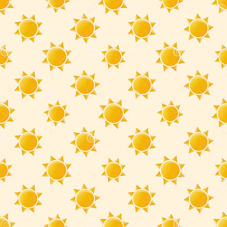 Vector Sun Seamless Pattern Stock Vector - Illustration of symbol ...