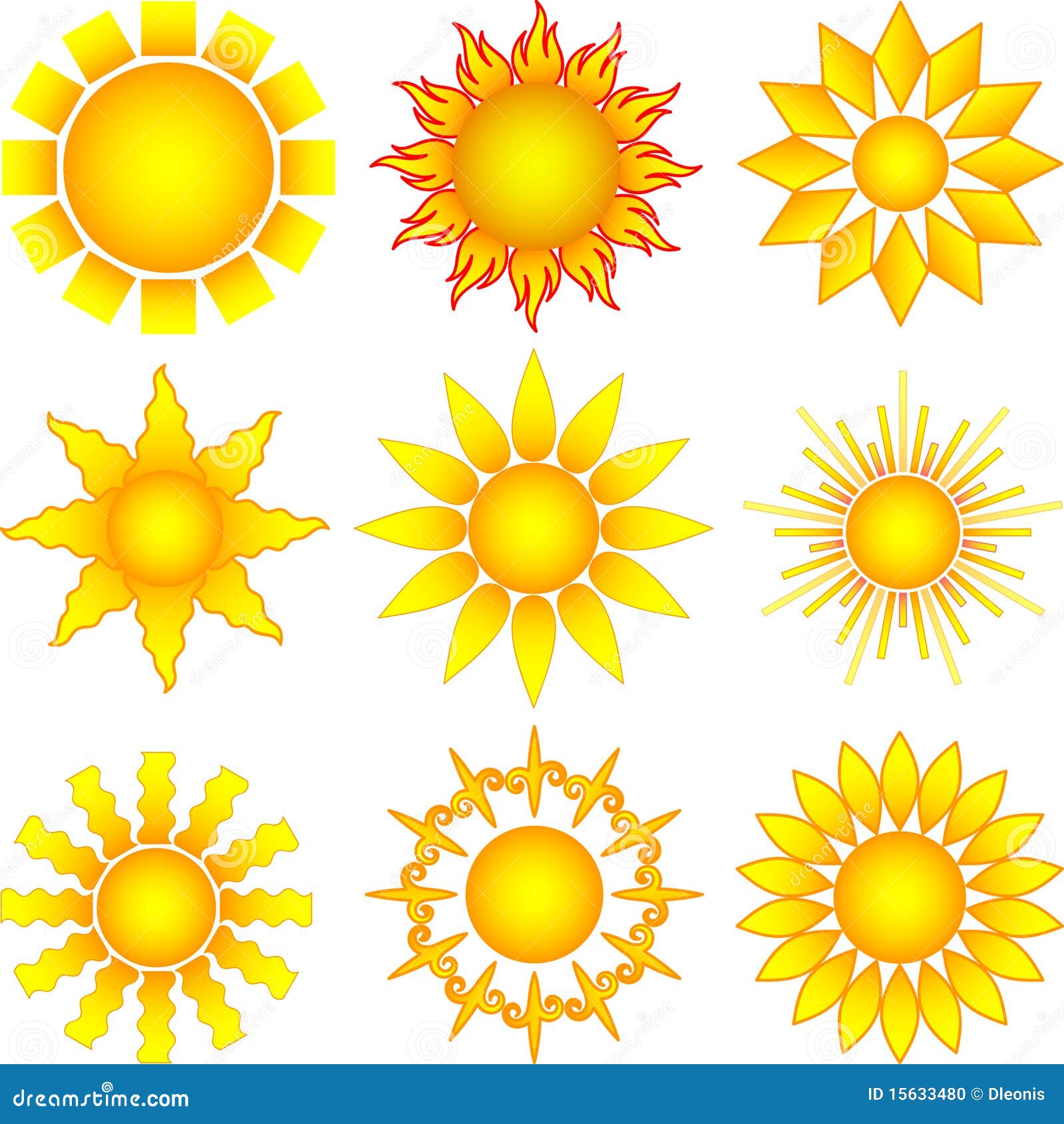 Vector sun set stock vector. Illustration of pattern - 15633480