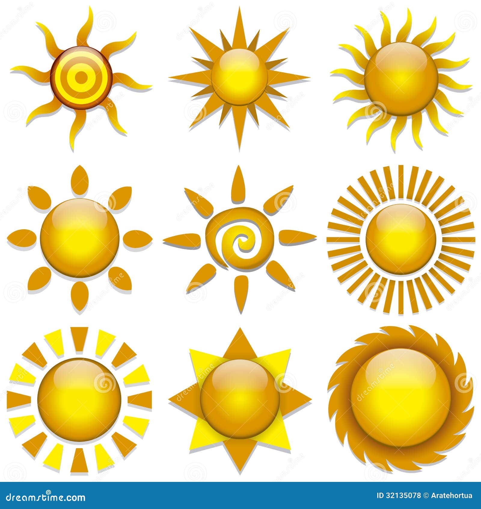 Vector Sun stock vector. Illustration of bright, sunny - 32135078