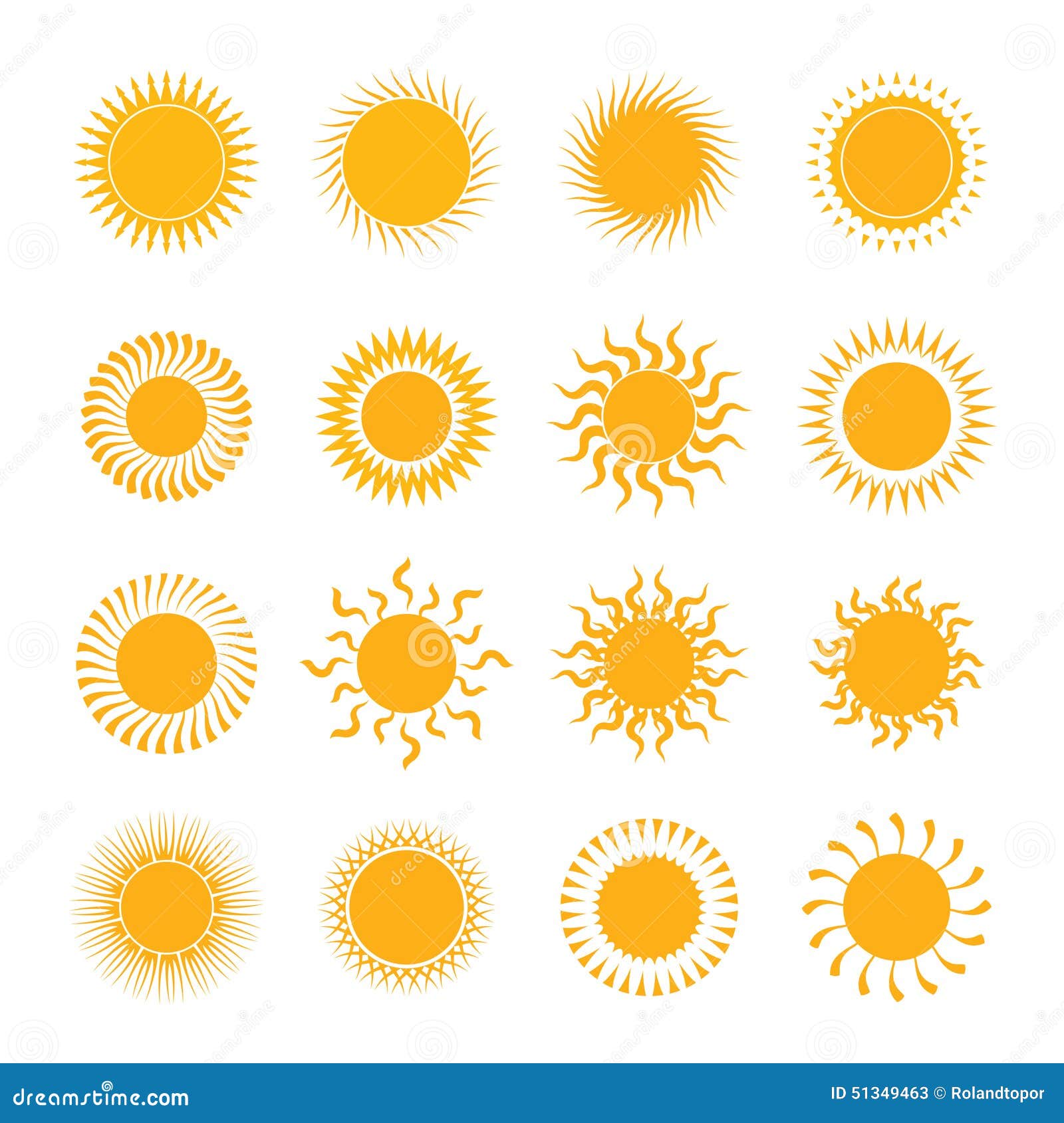 Vector sun symbol stock illustration. Illustration of nature - 51349463