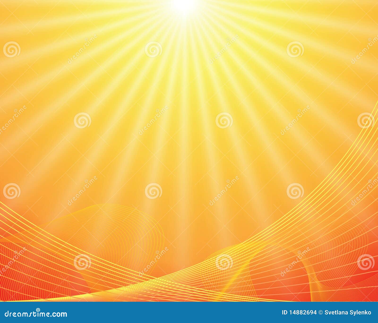 Vector Sun on Yellow Background Stock Vector - Illustration of orange ...