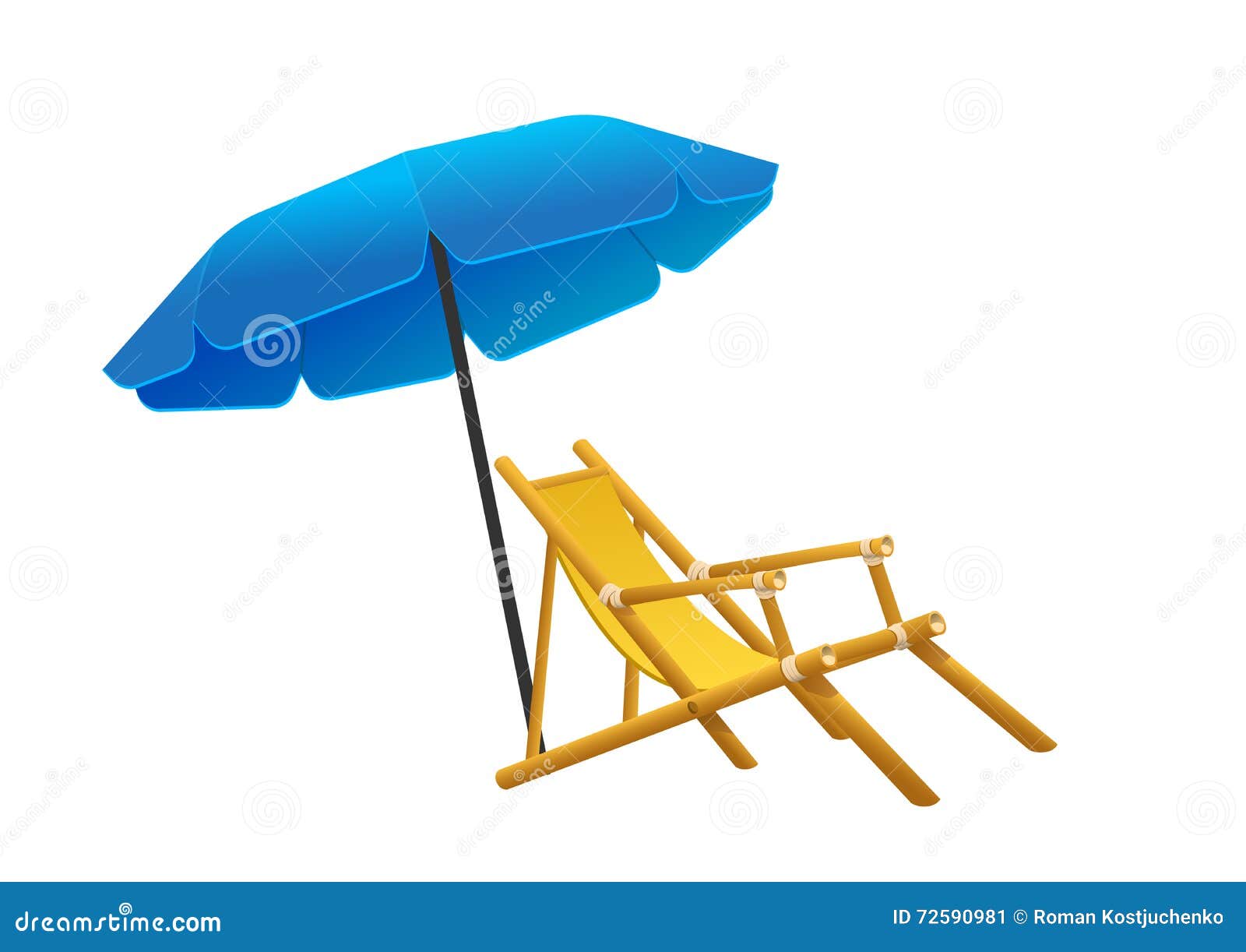 Vector Sunbeds Parasol Depicted in the Style of Flat Stock Vector ... Vector Sunbeds Parasol Depicted in the Style of Flat Stock Vector ...